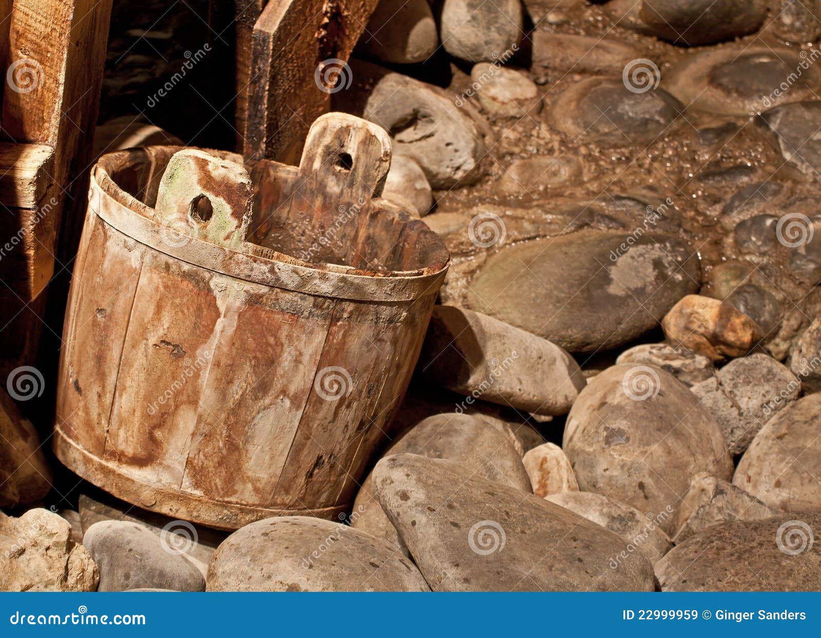 Vintage Mining Bucket and Dry River Stock Image - Image of lifestyle ...