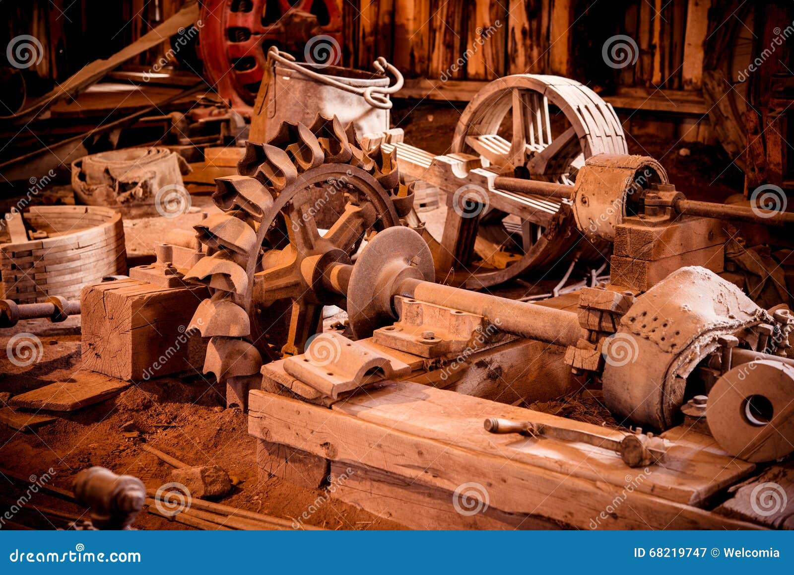 Vintage Mining Cart Brake Mechanism Royalty-Free Stock Photo ...