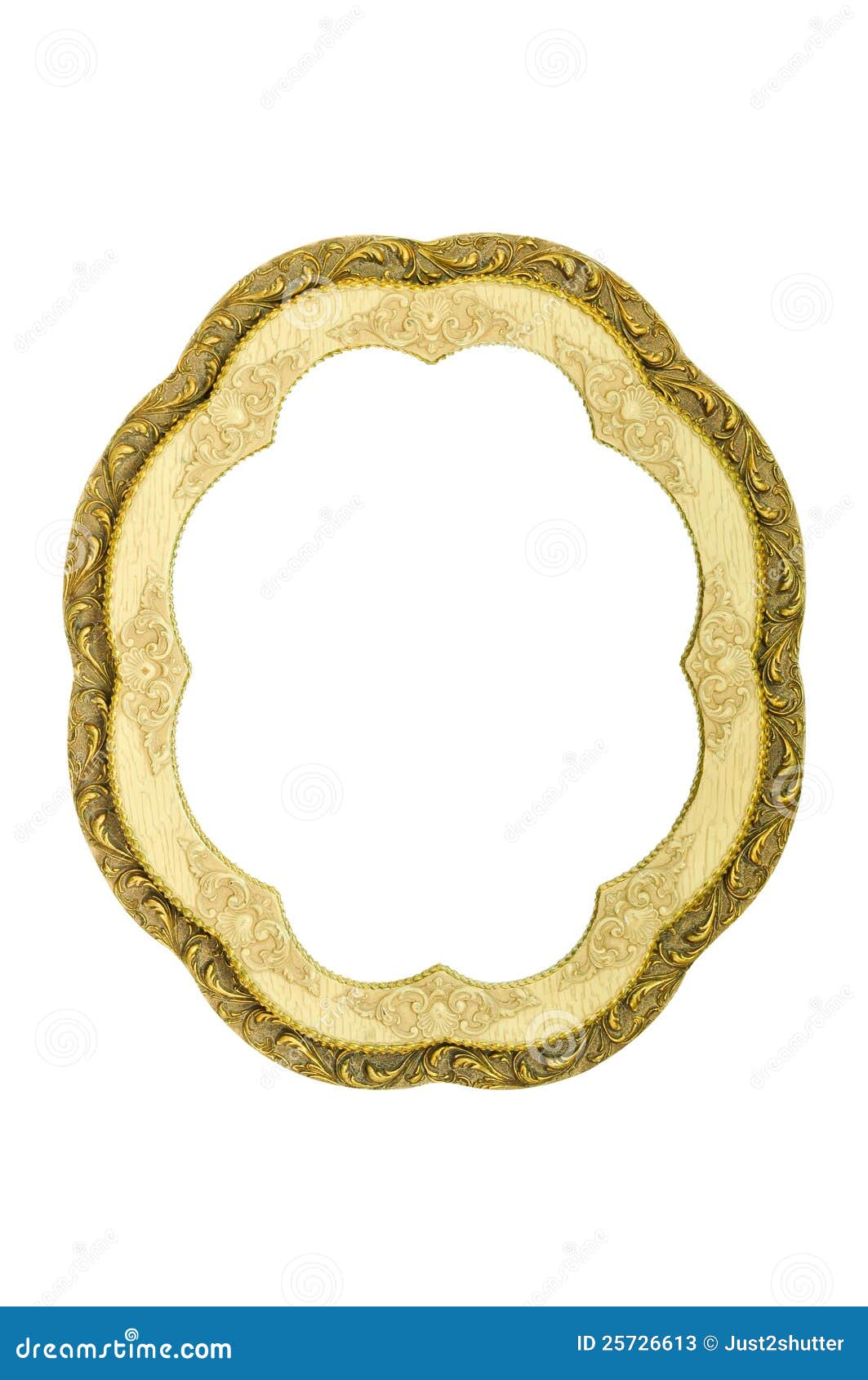 Vintage Mirror Frame Isolated Stock Image - Image of museum, ornamental ...