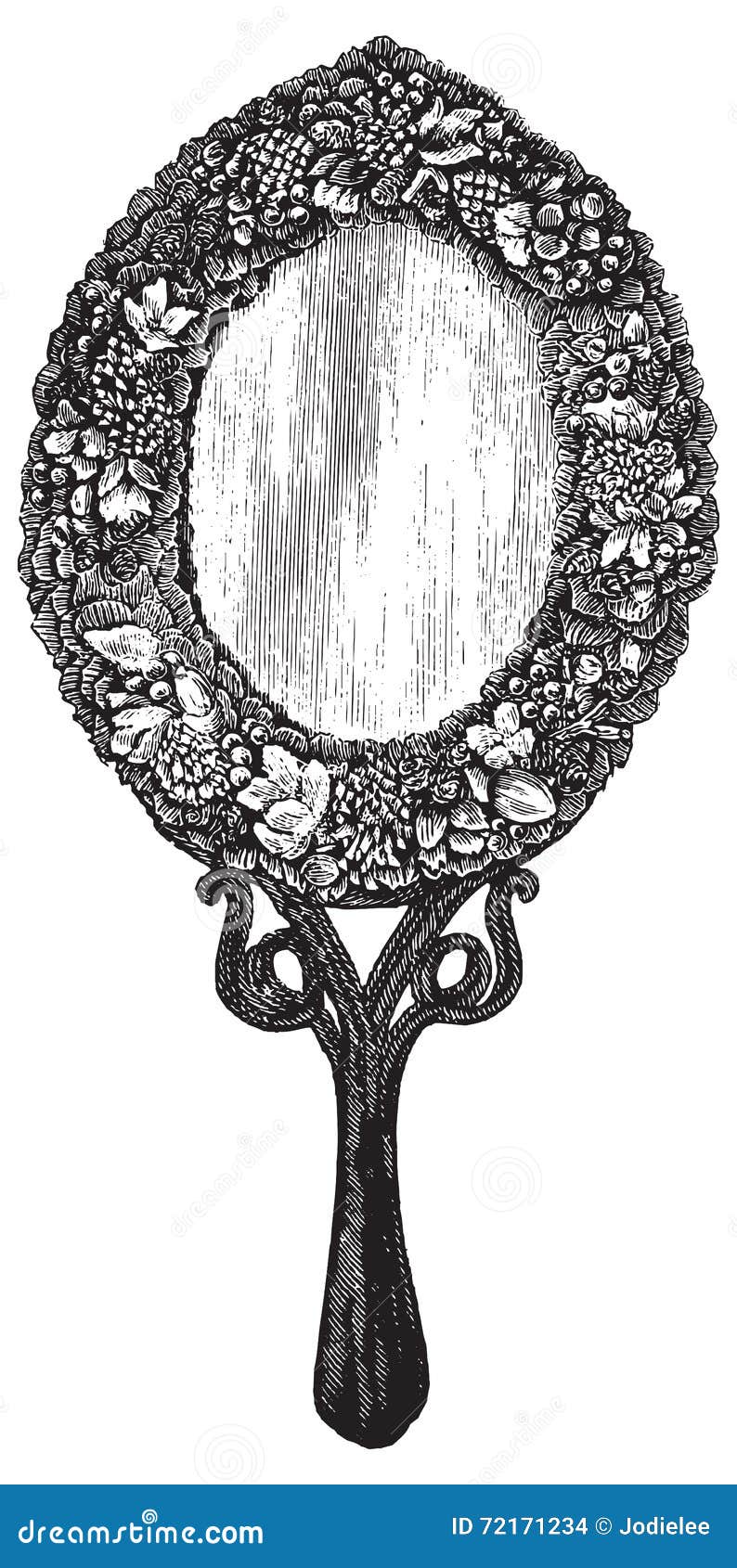 Vintage Mirror Vector Illustration Stock Vector - Illustration of glass ...