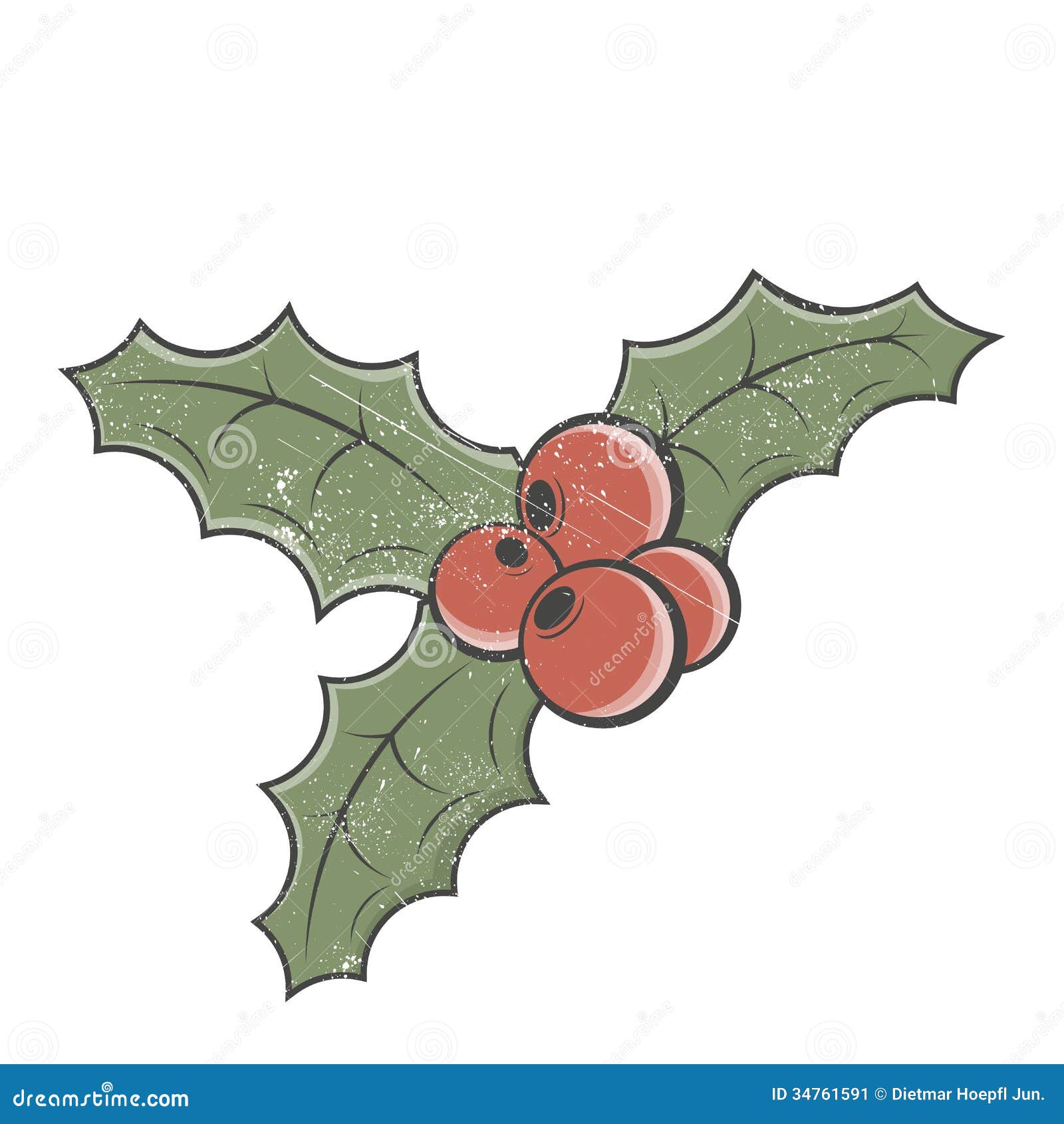 Vintage Mistletoe Illustration Stock Vector - Illustration of graphic ...