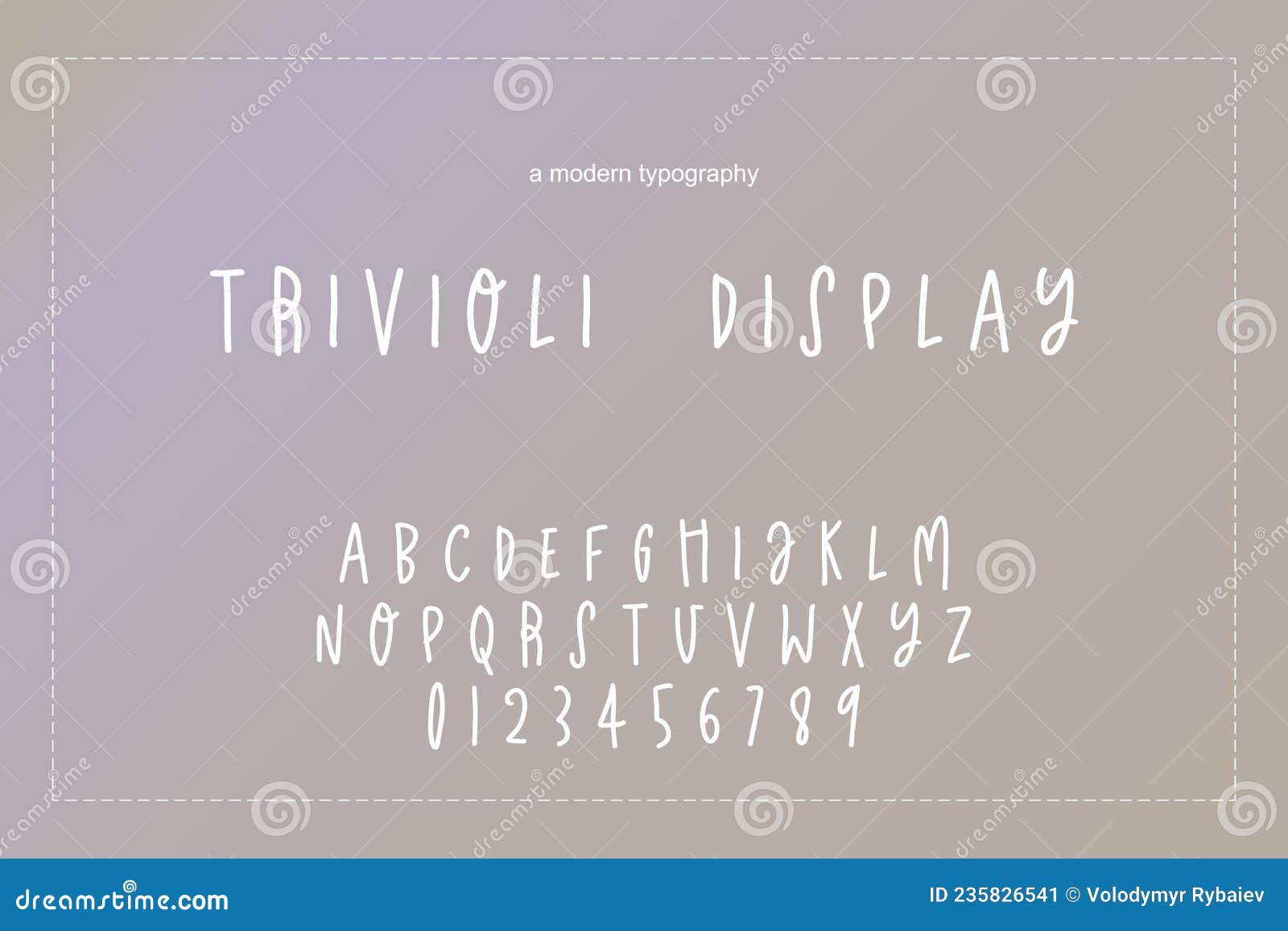 Vintage Modern Decorative Font with Label Design and Background Pattern ...