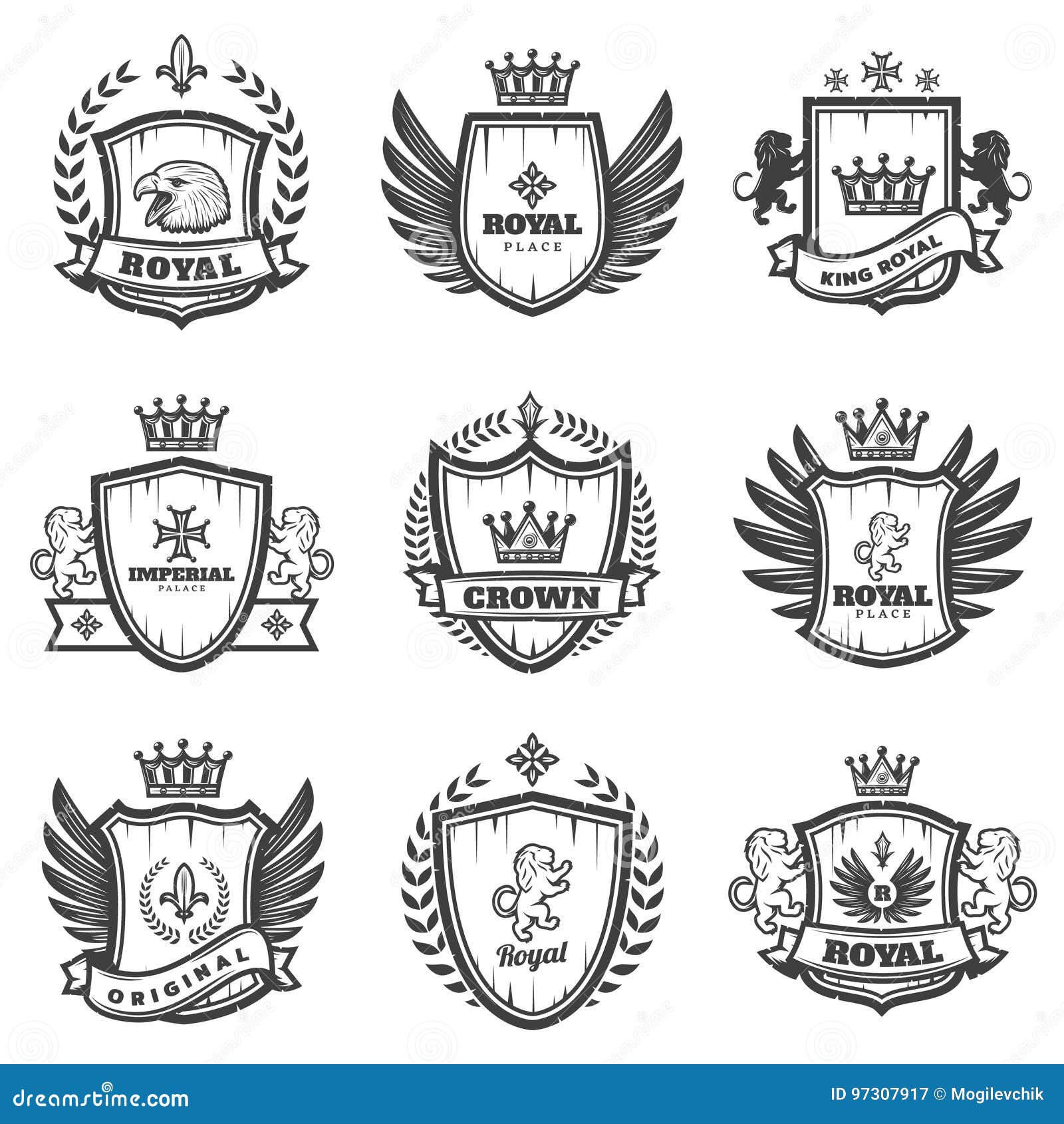 Heraldic Monochrome Stock Illustrations – 3,594 Heraldic Monochrome ...