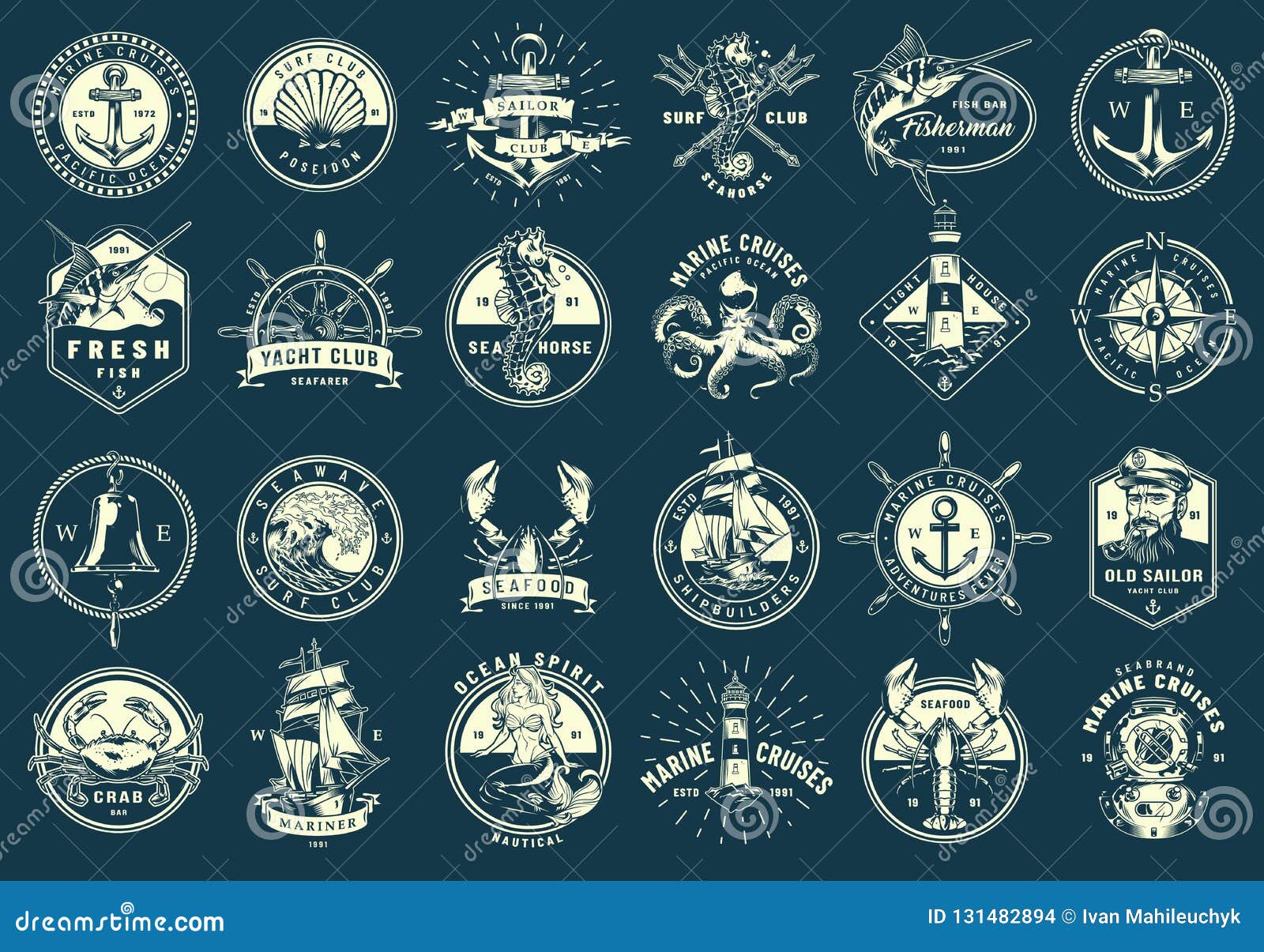 Maritime Emblems Stock Illustrations – 198 Maritime Emblems Stock ...