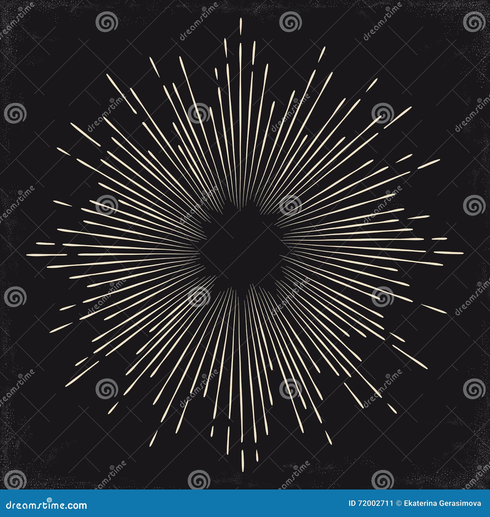 Vintage Monochrome Sun Sunburst Starburst. Vector Illustration ...