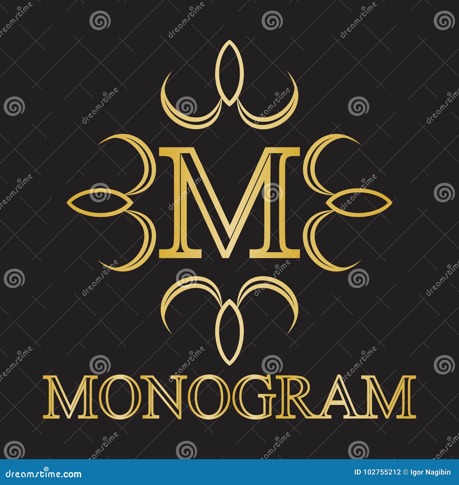 Monogram icon stock illustration. Illustration of logo - 102755212