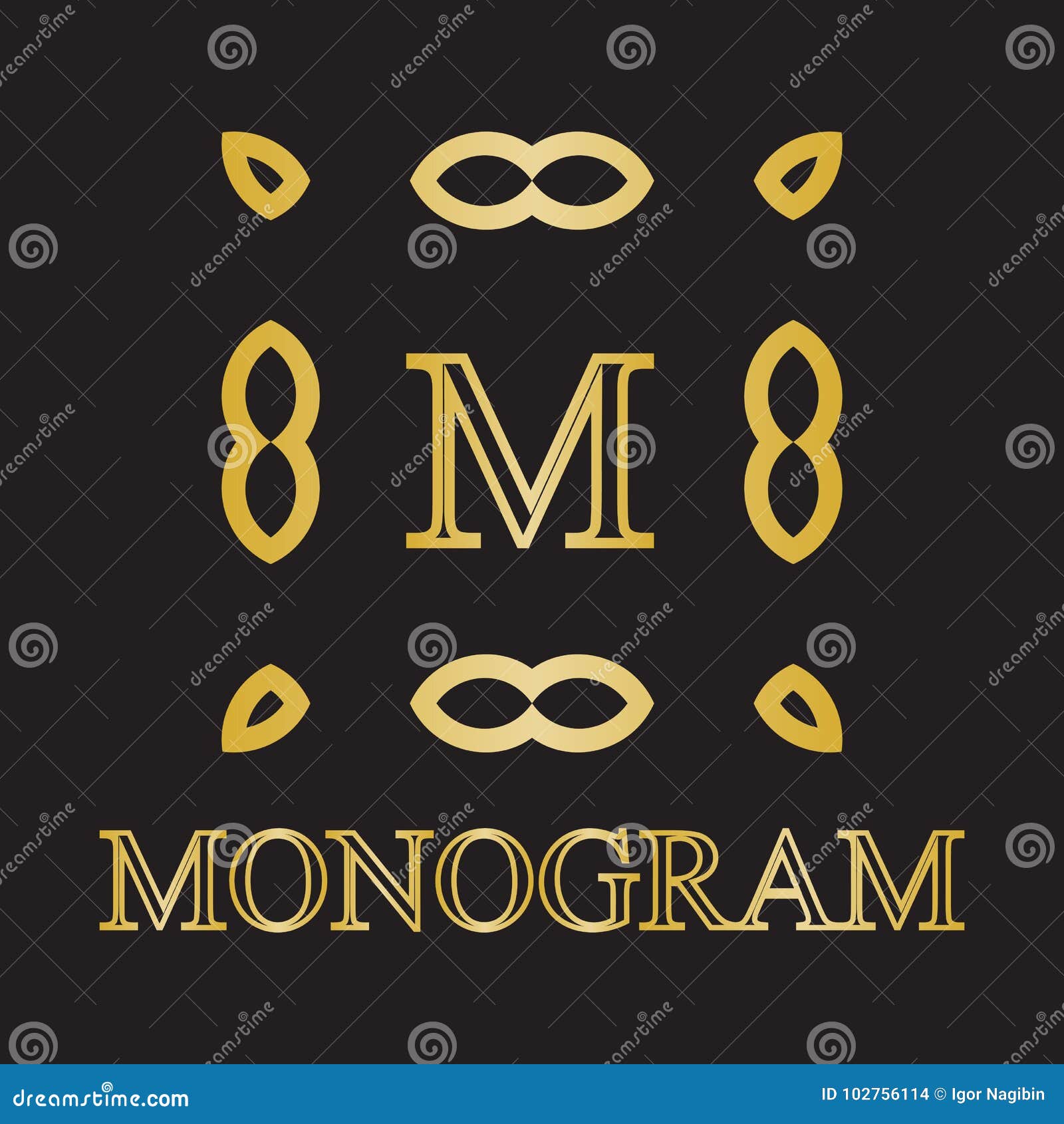 Monogram icon stock illustration. Illustration of cute - 102756114