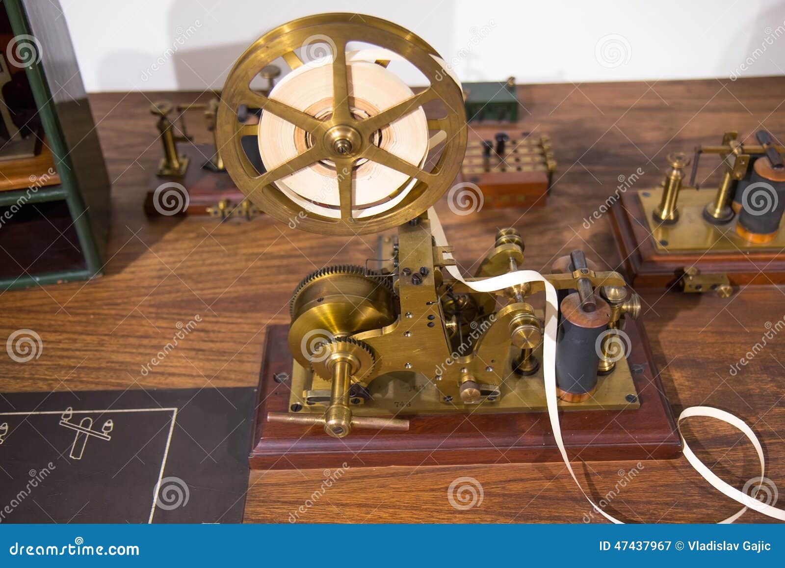 Vintage Morse Telegraph Machine Stock Image - Image of telegraph ...