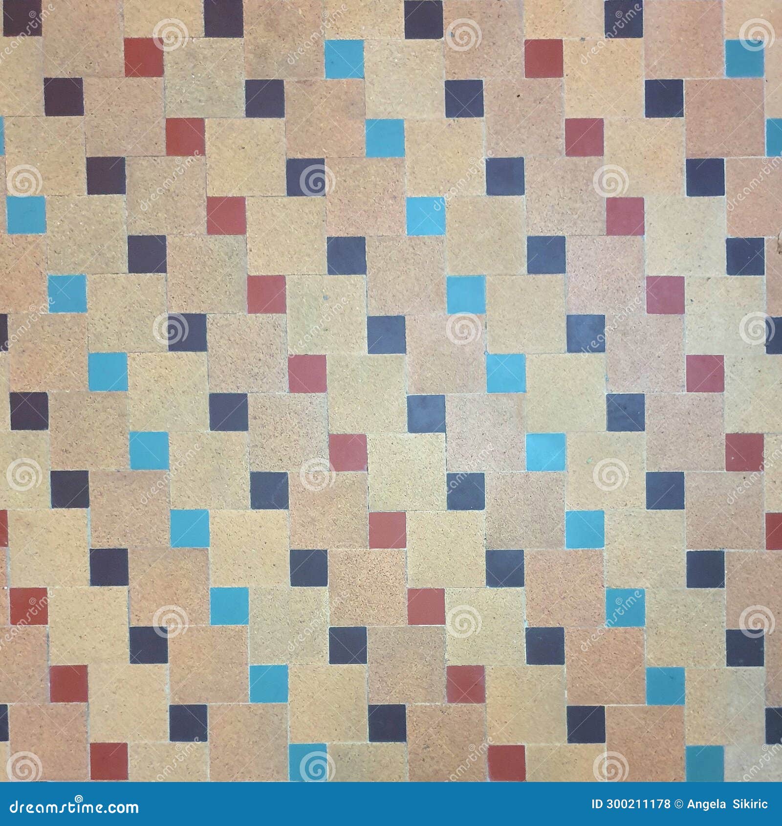 Vintage Mosaic Tiles Square Pattern, Stock Photo - Image of geometric ...