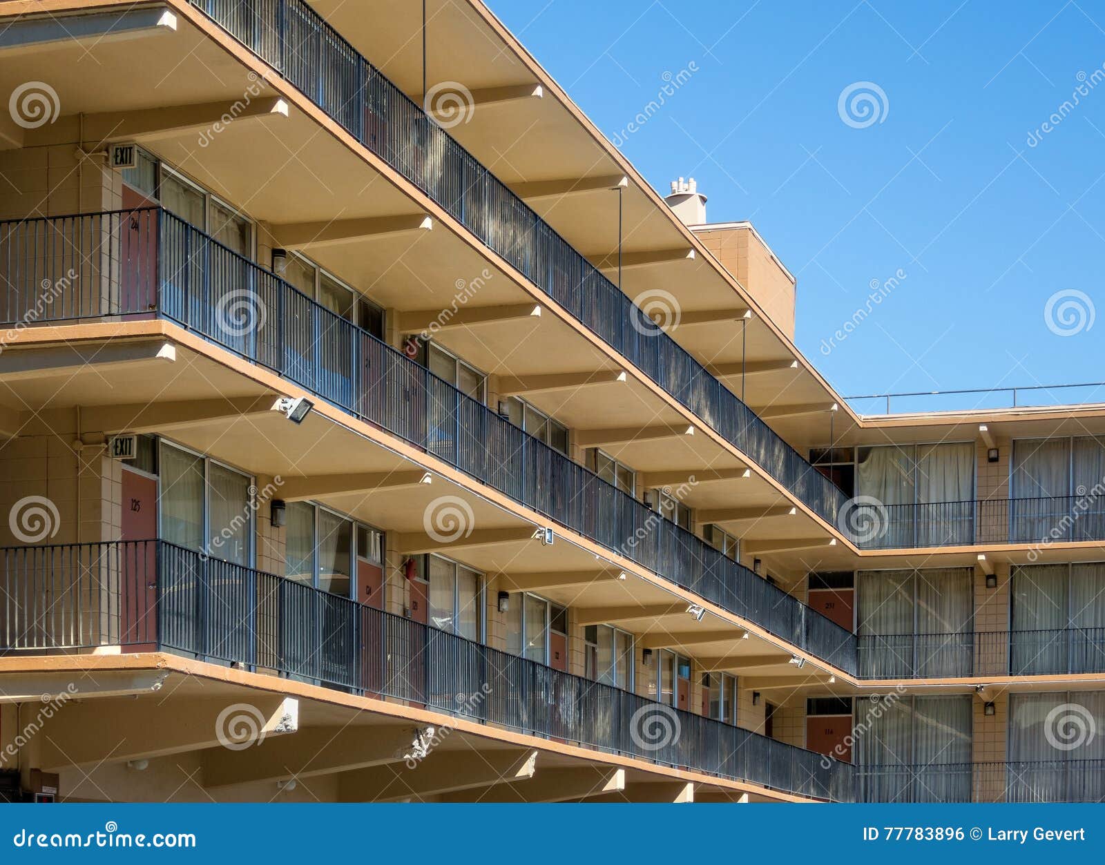 Vintage motel stock photo. Image of business, glass, aged - 77783896