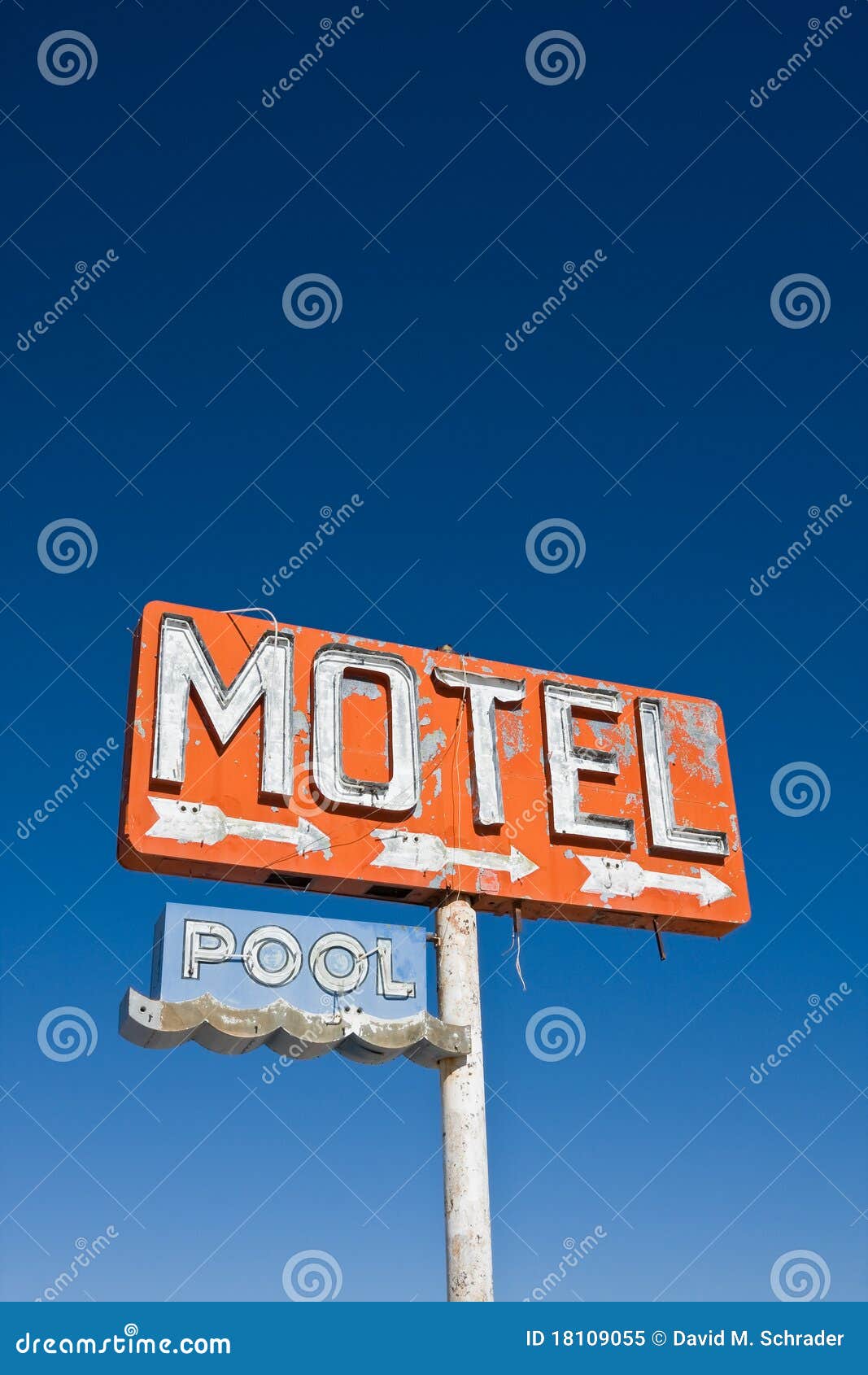 Vintage Motel Sign stock image. Image of motel, flaking - 18109055
