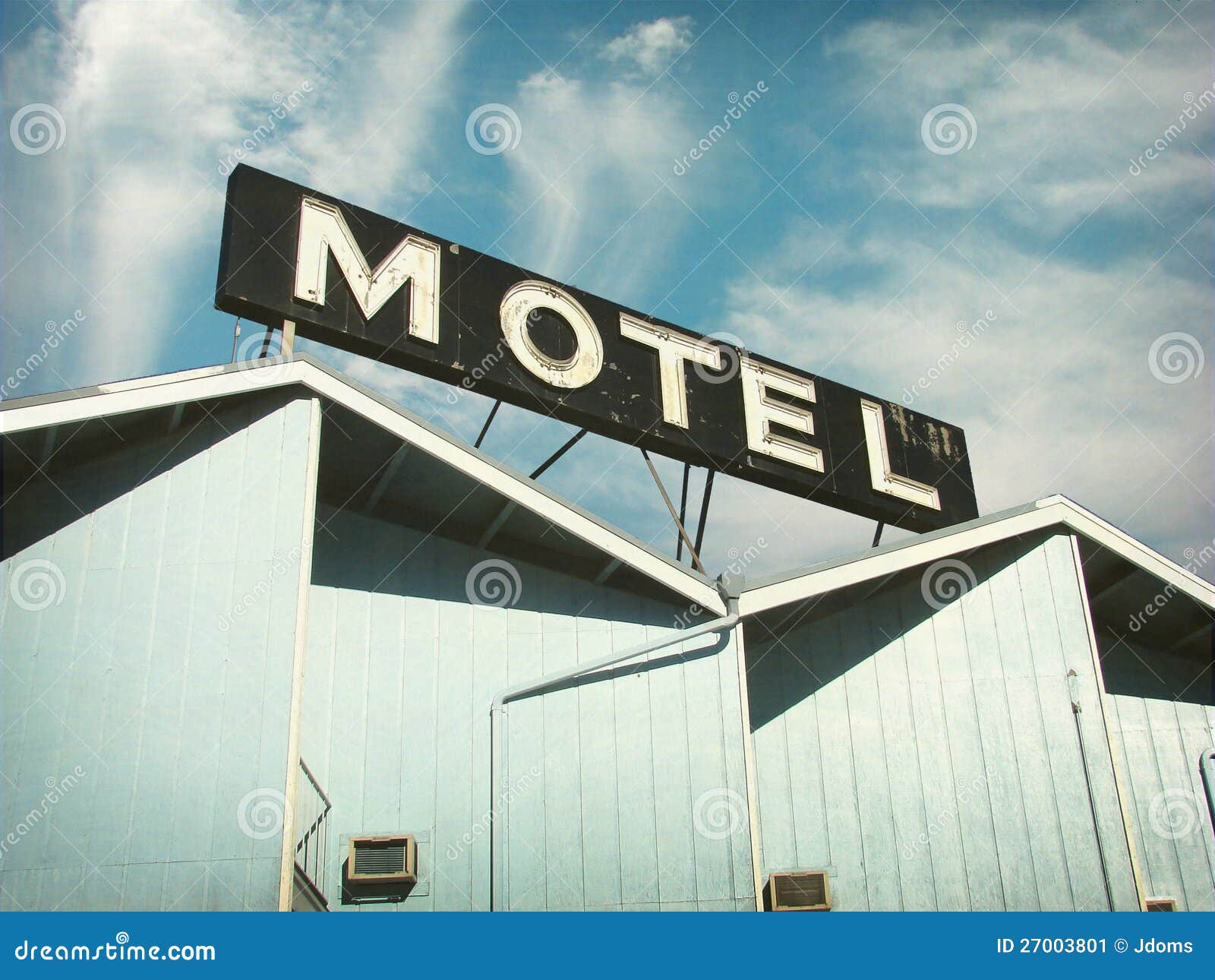 Vintage motel and sign stock image. Image of information - 27003801