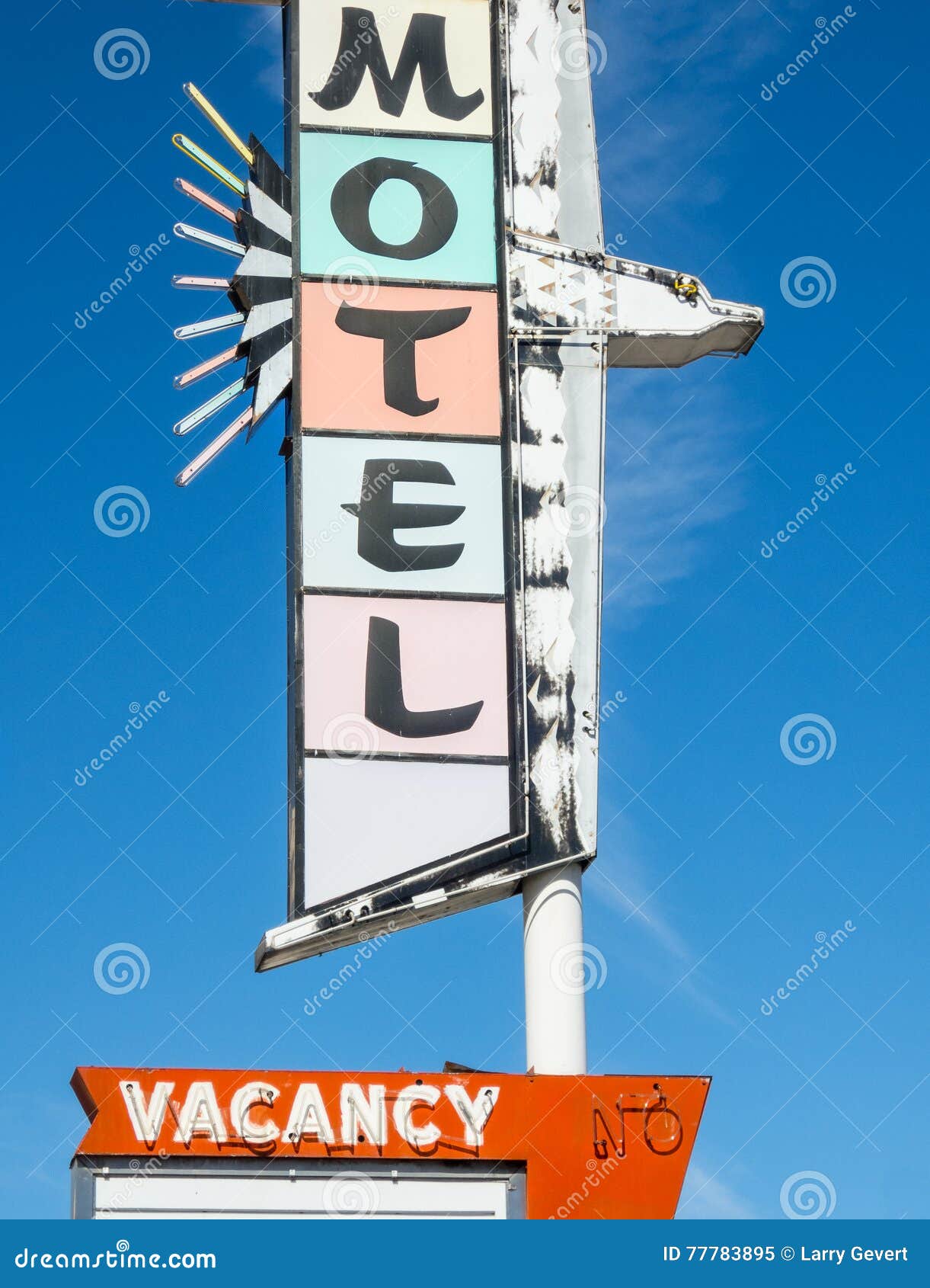 Vintage motel sign stock image. Image of motel, aged - 77783895