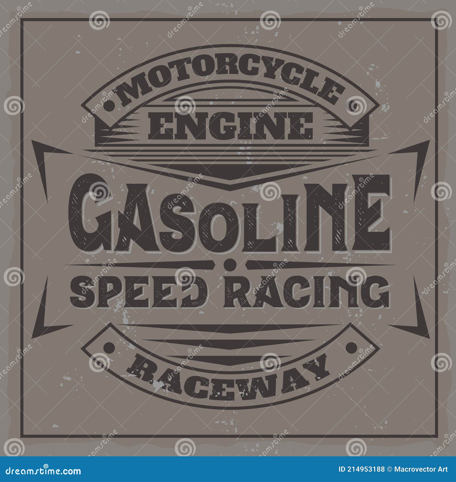 Vintage Motor Label with Lettering Composition Stock Vector ...