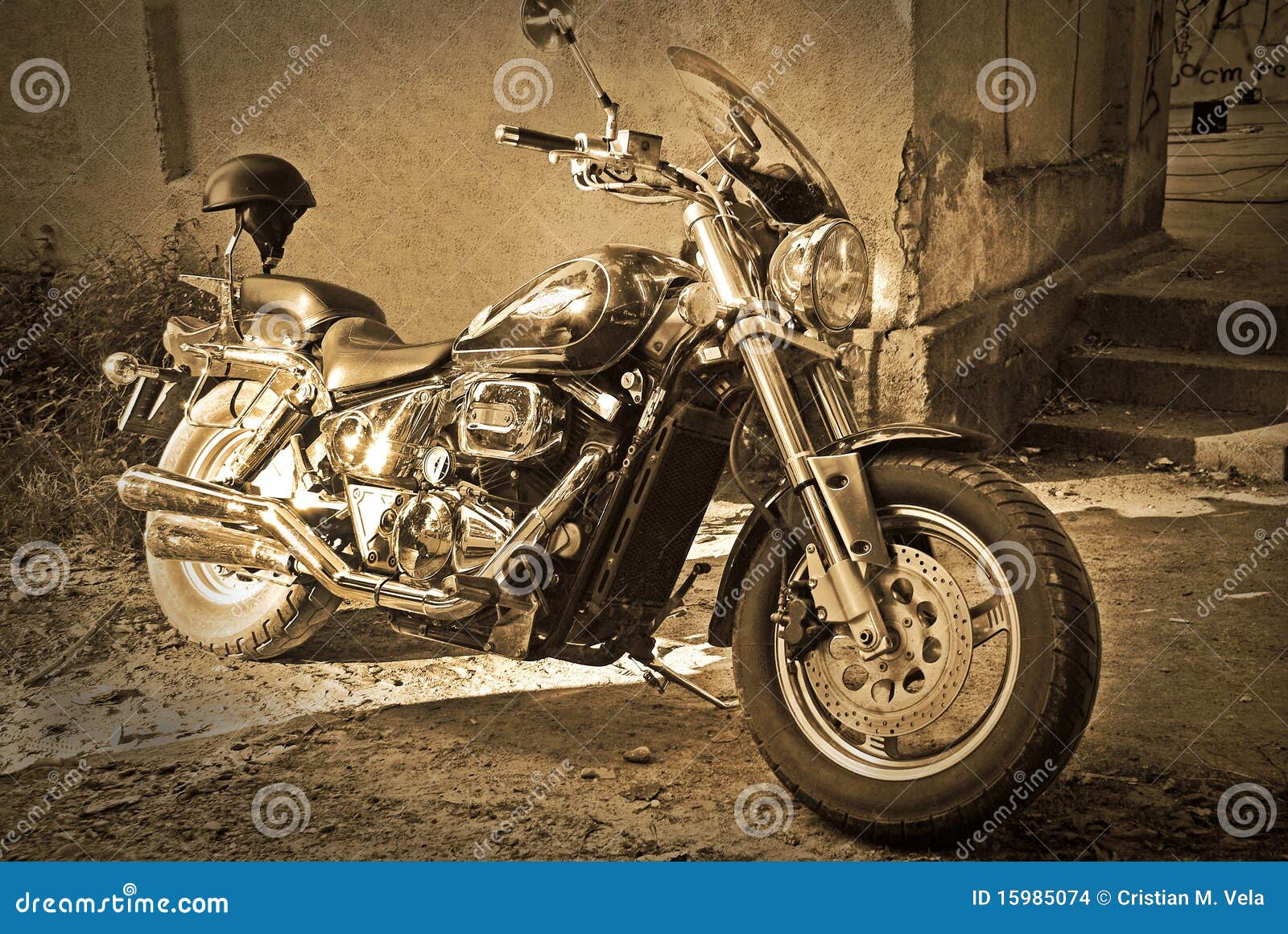 Vintage motorbike stock photo. Image of style, classic - 15985074