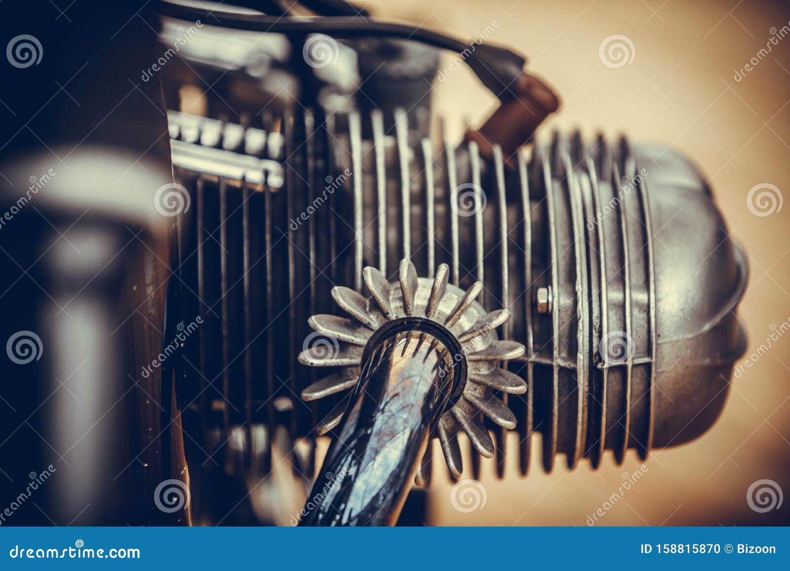 Vintage Motorcycle Boxer Engine Stock Photo - Image of motor, motorbike ...