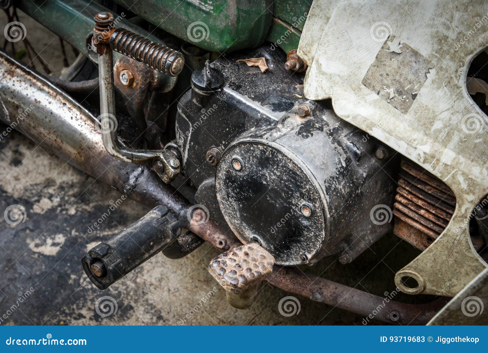 Vintage Motorcycle Engine Grungy Style Stock Image - Image of motorbike ...