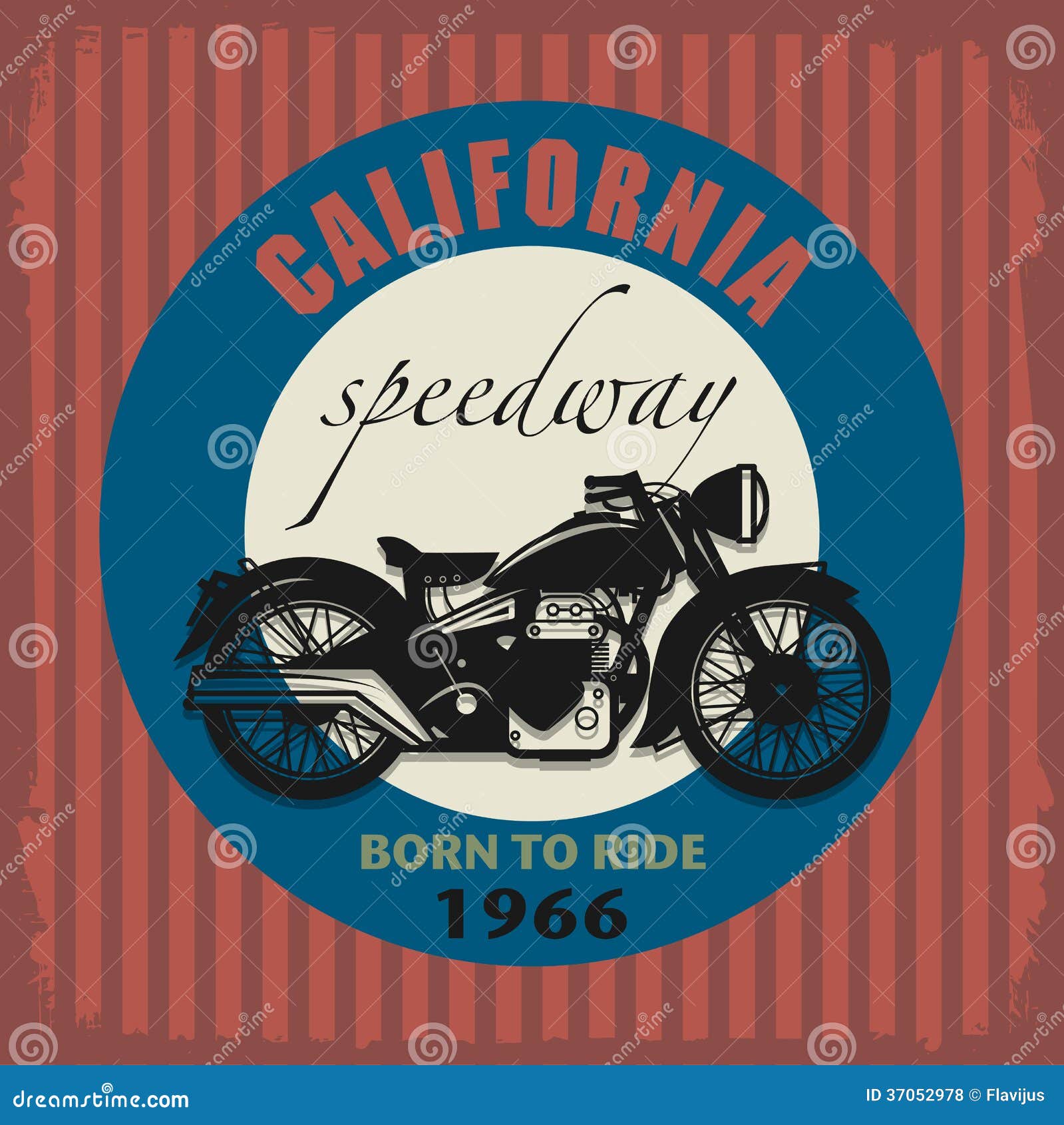 Vintage Motorcycle label stock vector. Illustration of adrenaline ...