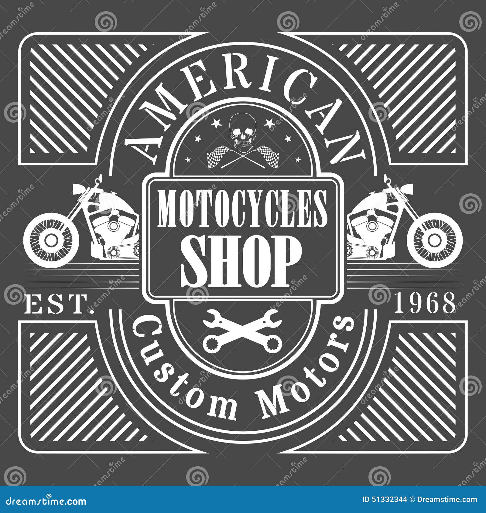 Motorcycle Labels. Biker Badges With Speed Symbols Engine Motor Race ...