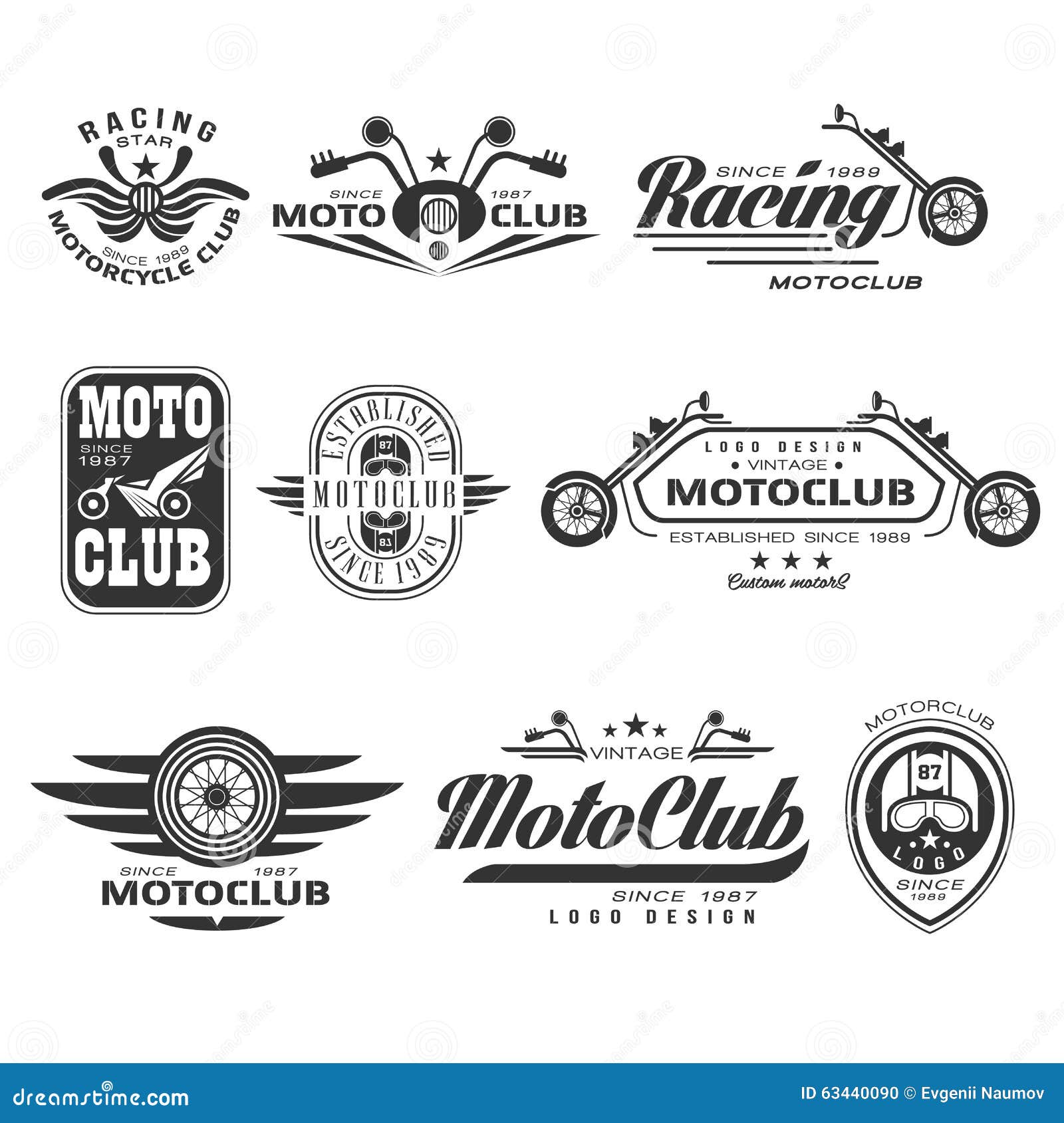 Vintage Motorcycle Labels, Badges and Design Stock Vector ...