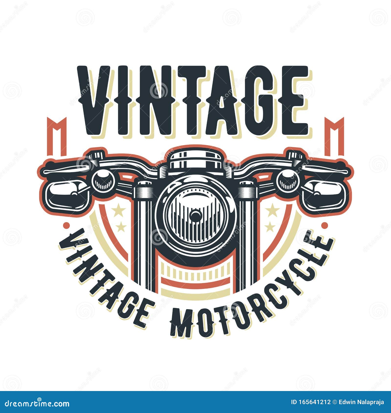 Vintage Motorcycle Logo Template, Vector Retro Custom Garage Emblem or ...