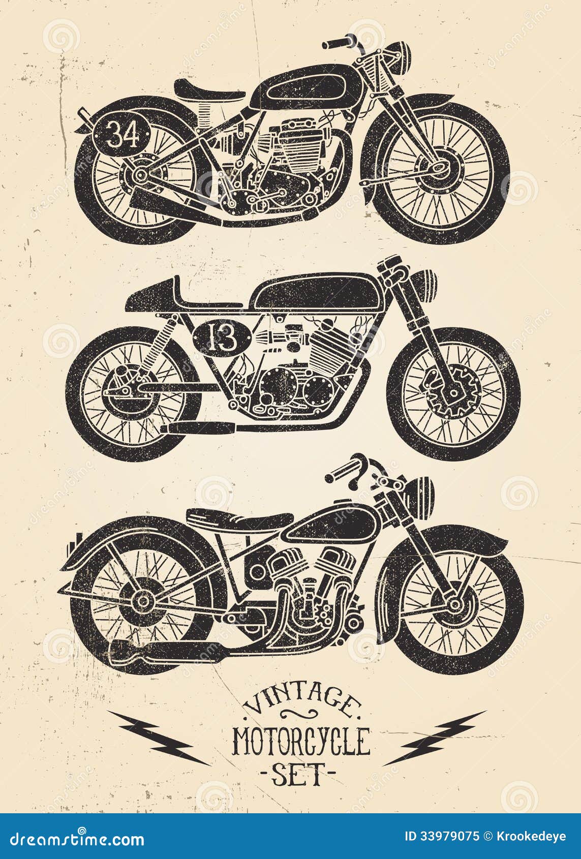 Vintage Motorcycle Vector