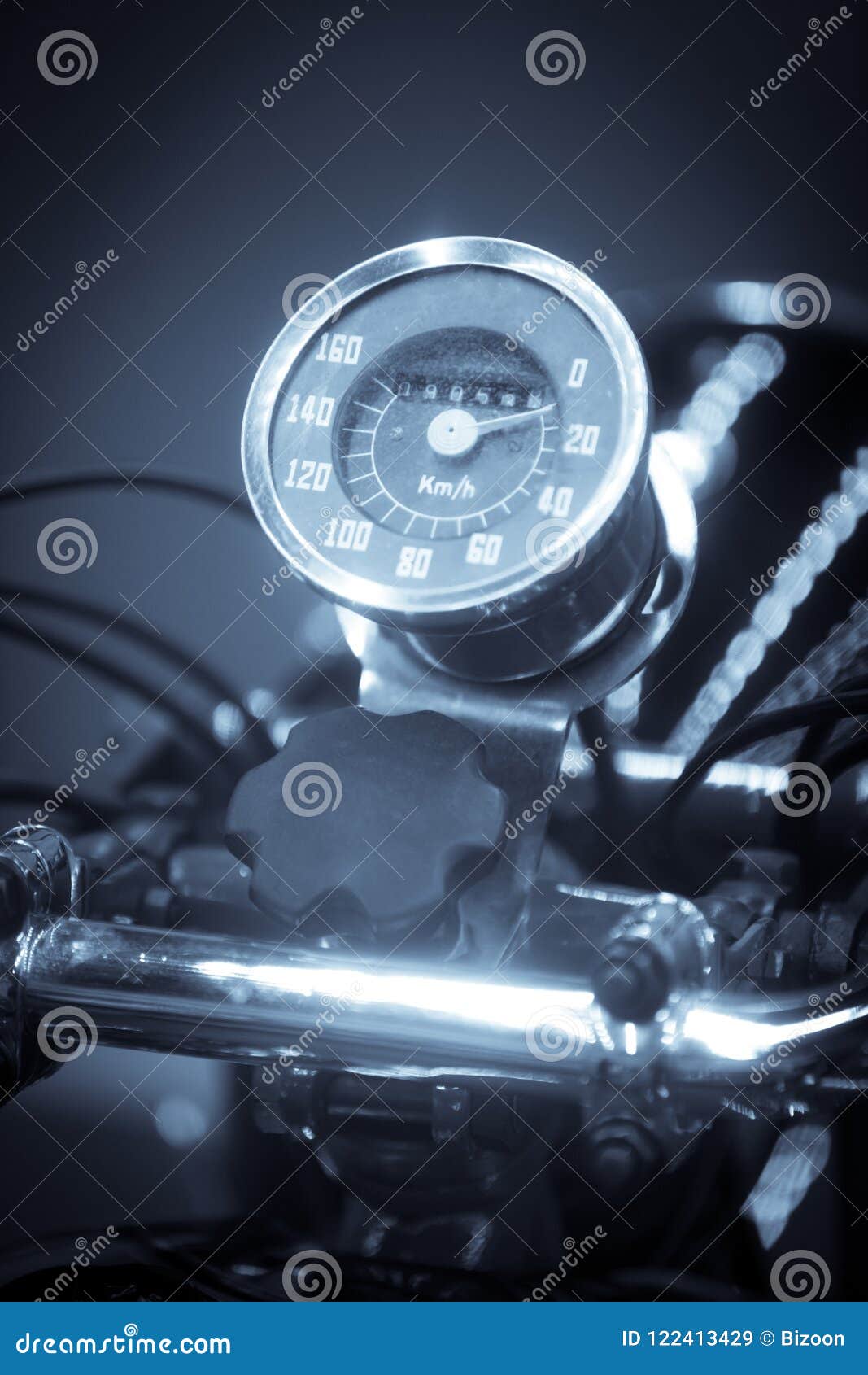 Vintage Motorcycle Speedometer Stock Image - Image of speed, speeding ...