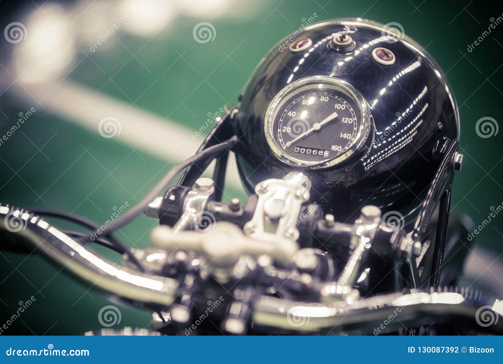 Vintage Motorcycle Speedometer Stock Photo - Image of drive ...