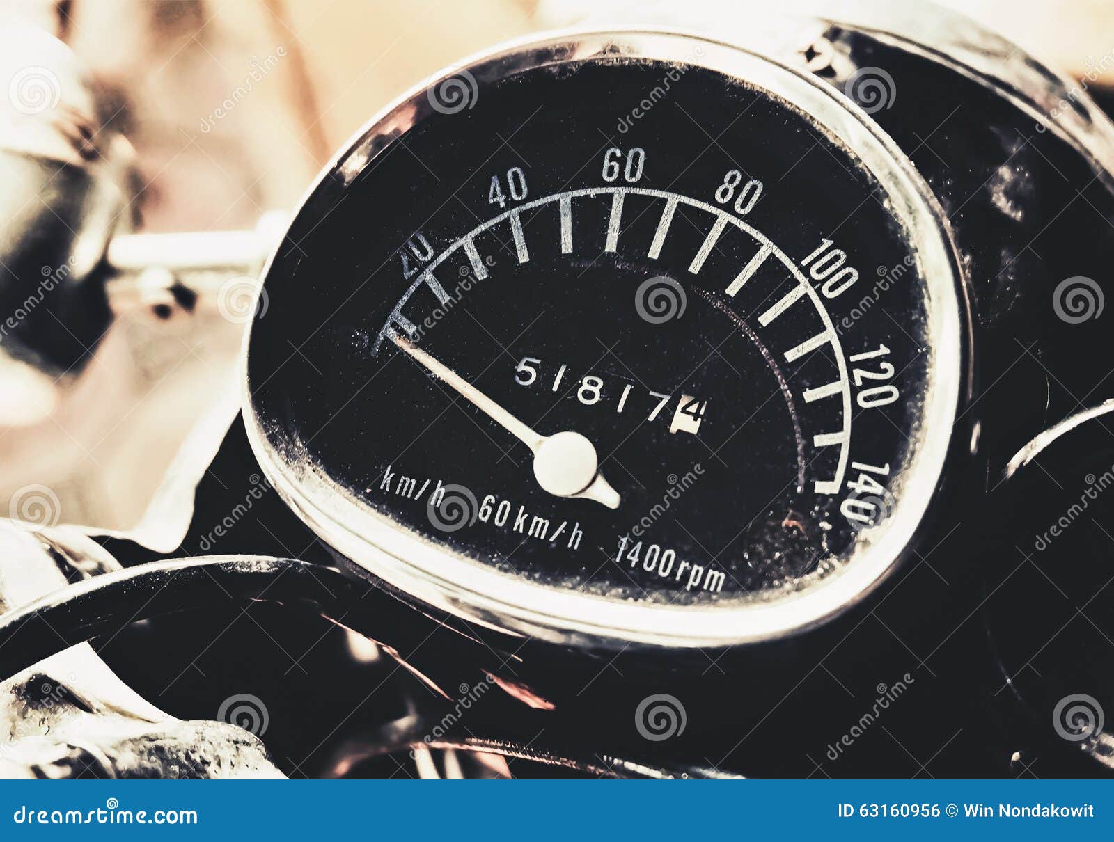 Vintage motorcycle stock photo. Image of speed, speedometer - 63160956