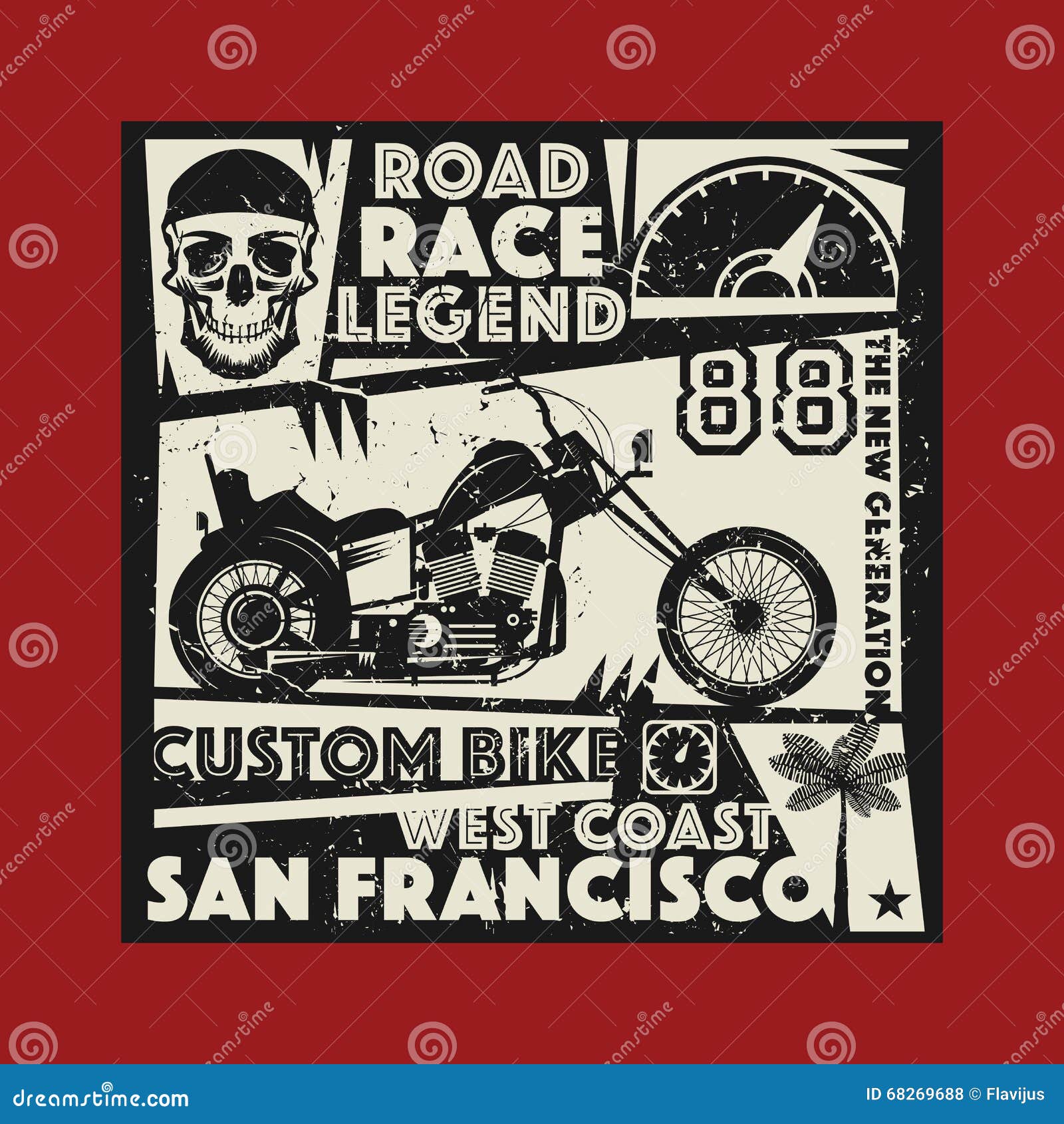 Vintage Motorcycle Sport Label Stock Vector - Illustration of emblem ...