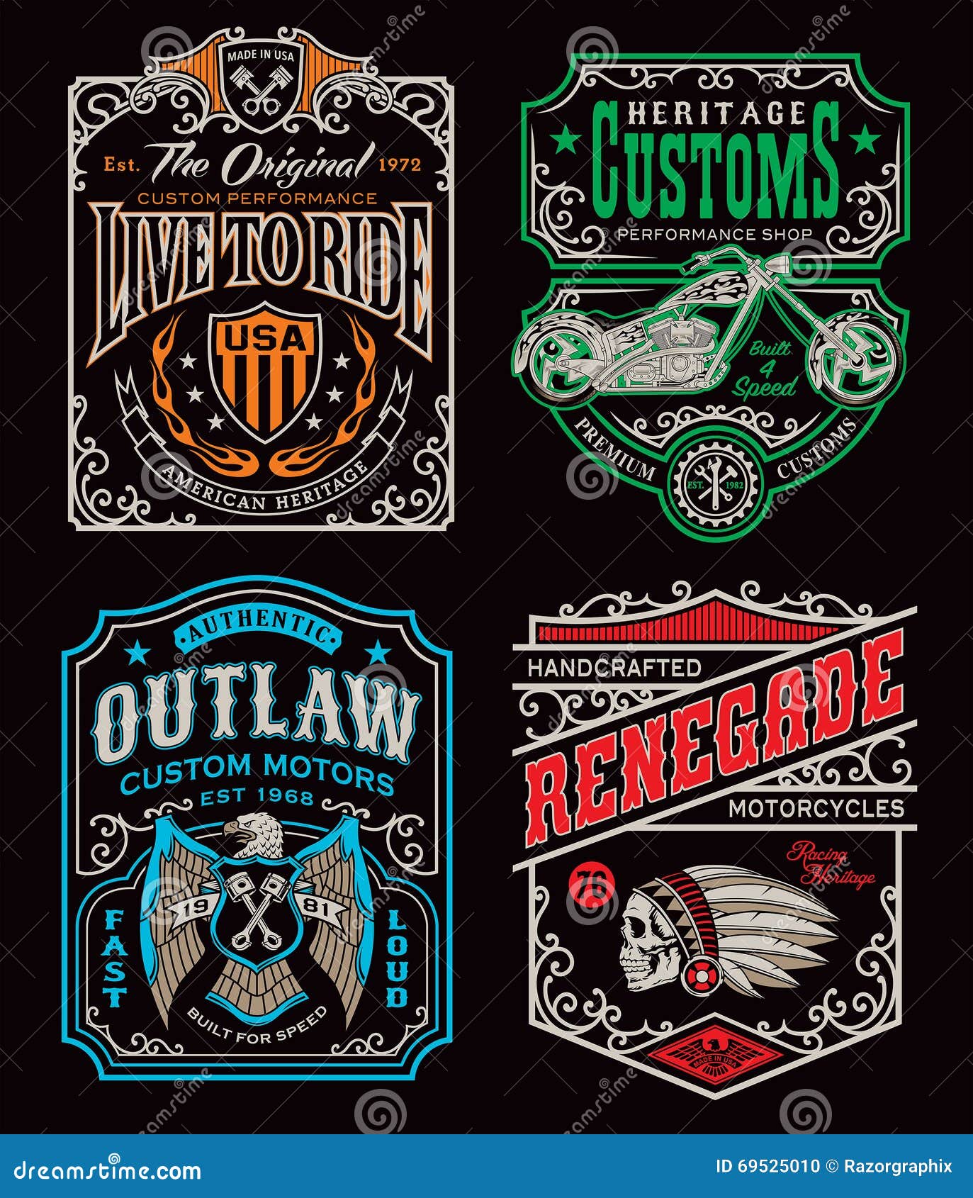 Border Motorcycle Stock Illustrations – 722 Border Motorcycle Stock ...