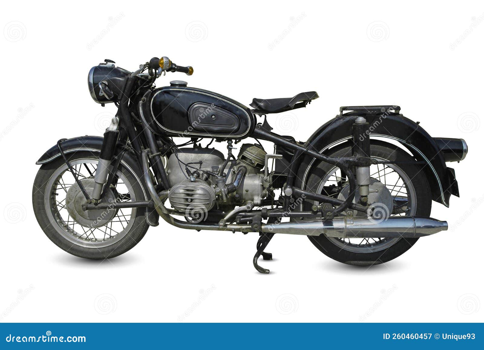 Vintage motorcycle stock image. Image of clipping, motorcycle - 260460457