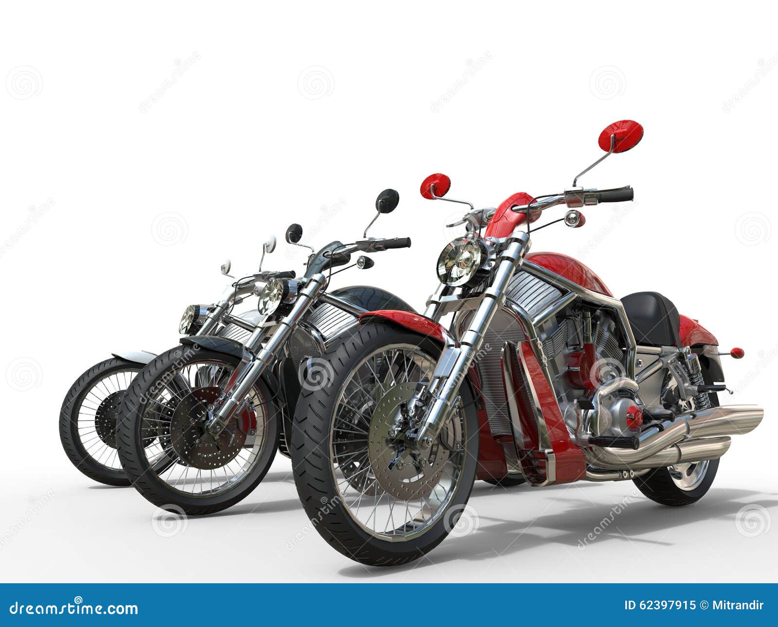 Vintage Motorcycles - Red in Front Stock Image - Image of biker, ride ...