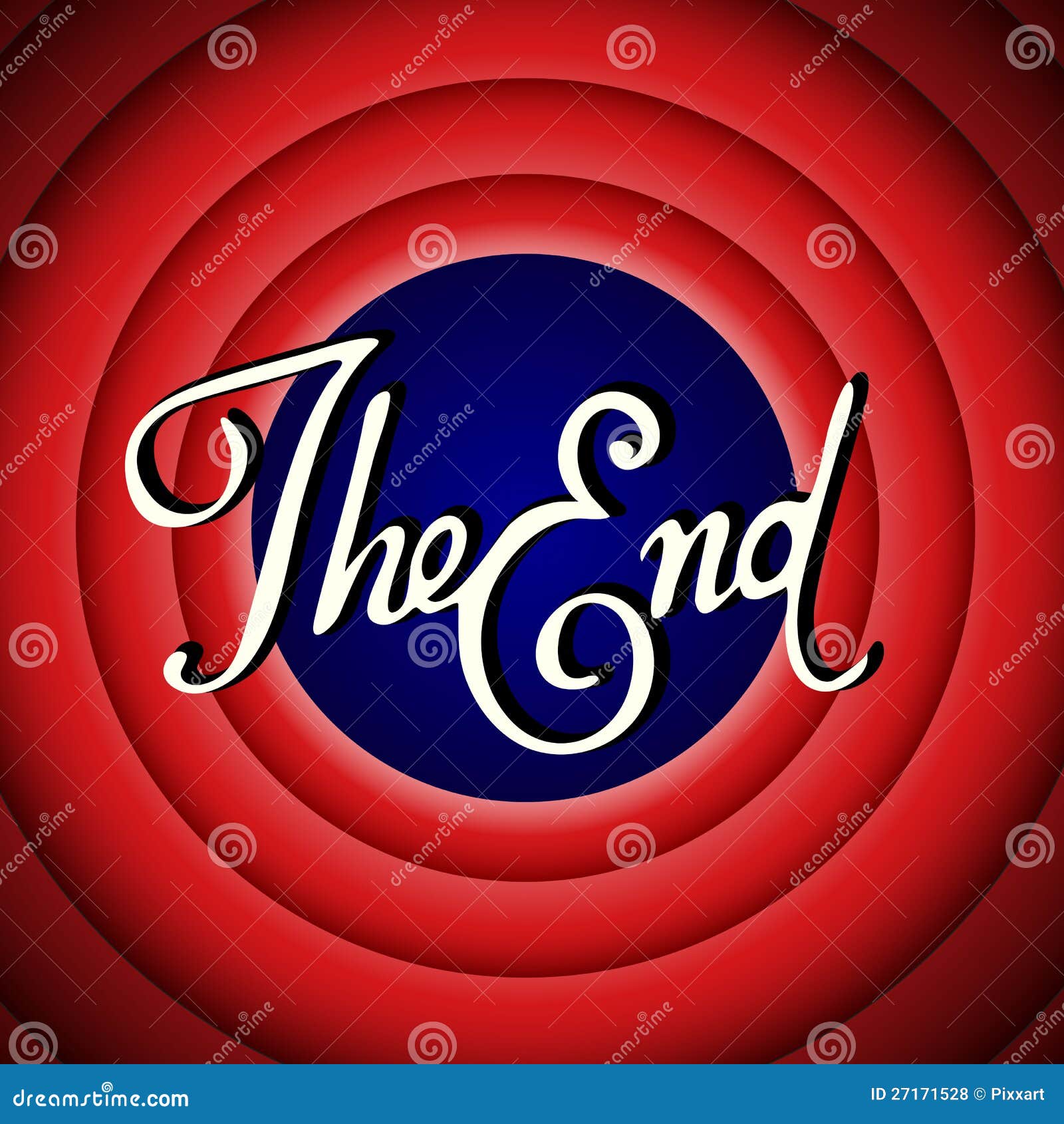 Vintage Movie Ending Screen Stock Vector - Illustration of ...