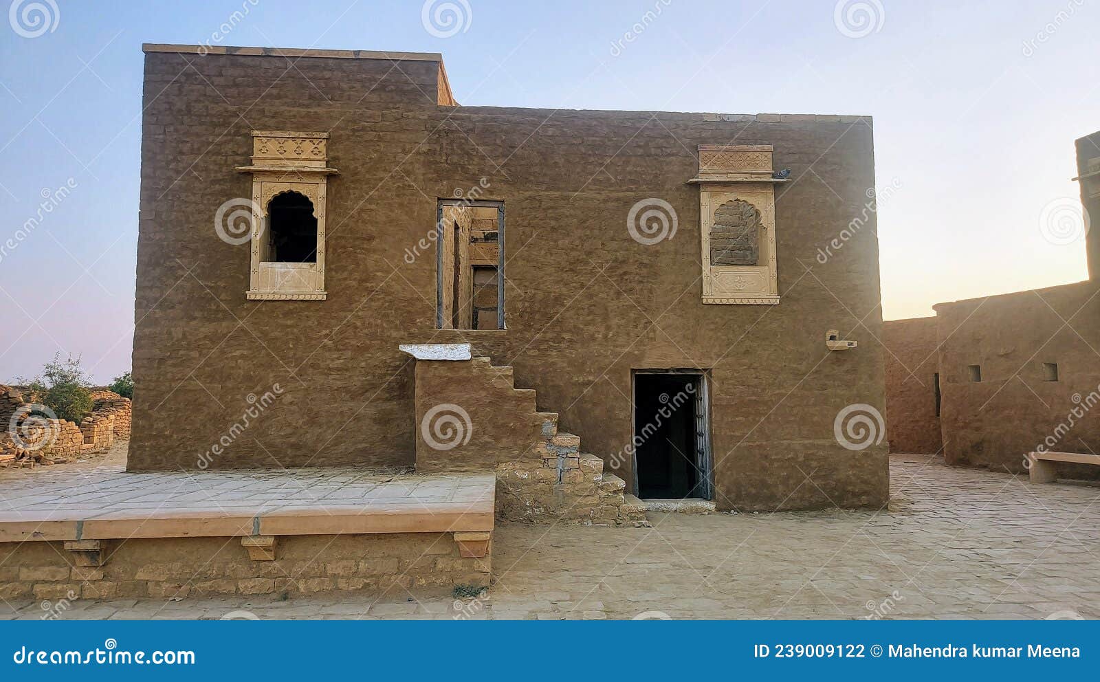 Vintage Mud House Building Architecture Stock Photo - Image of house ...