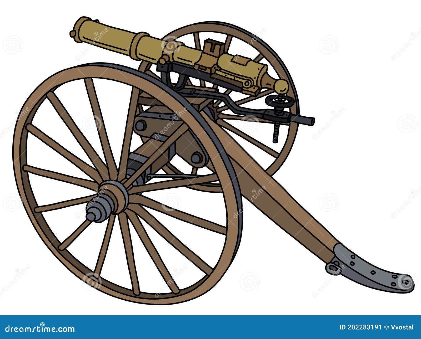 12-49-gatling-gun---a-hand-cranked-machine-gun-with-mu Stock Image ...