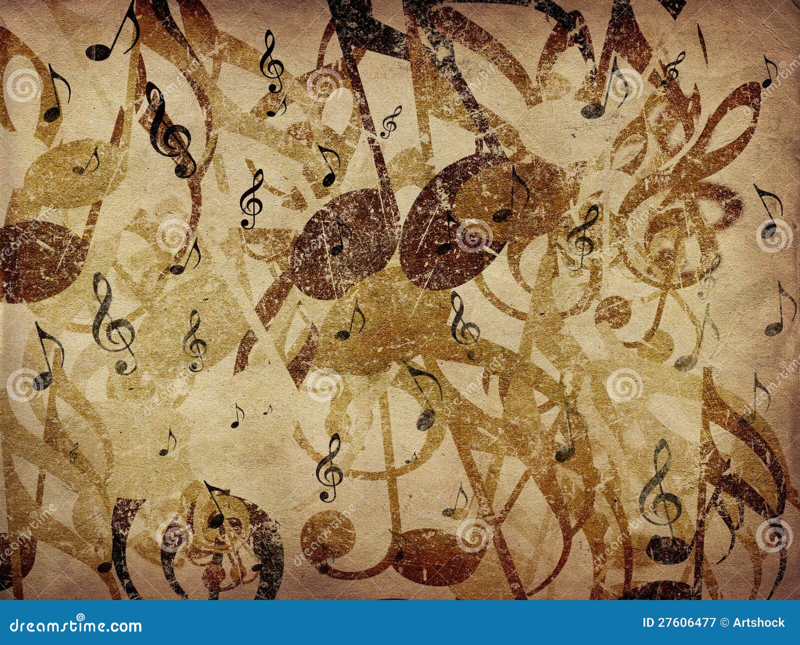 Vintage music background stock illustration. Illustration of instrument ...