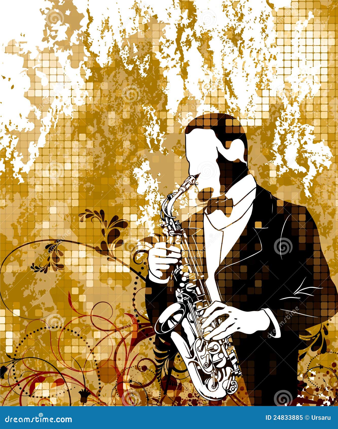 Vintage music poster stock vector. Illustration of concert - 24833885