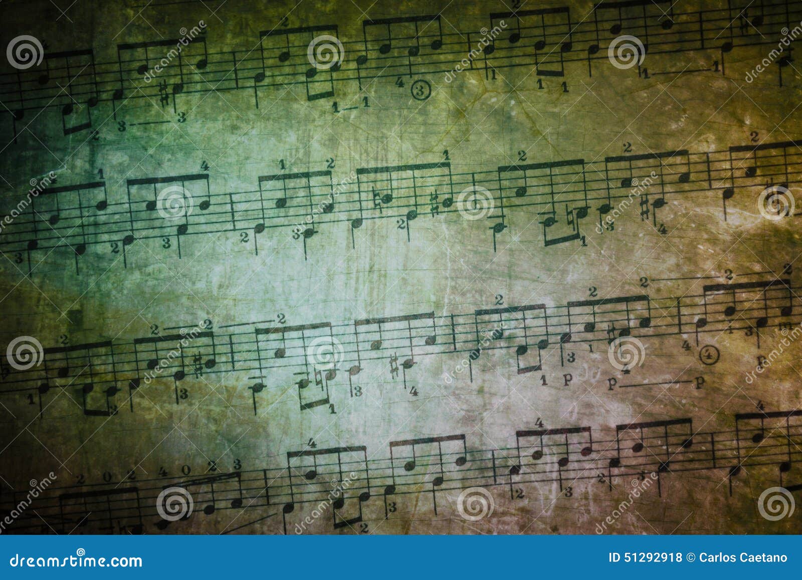Vintage Music Sheet stock photo. Image of dirty, note - 51292918