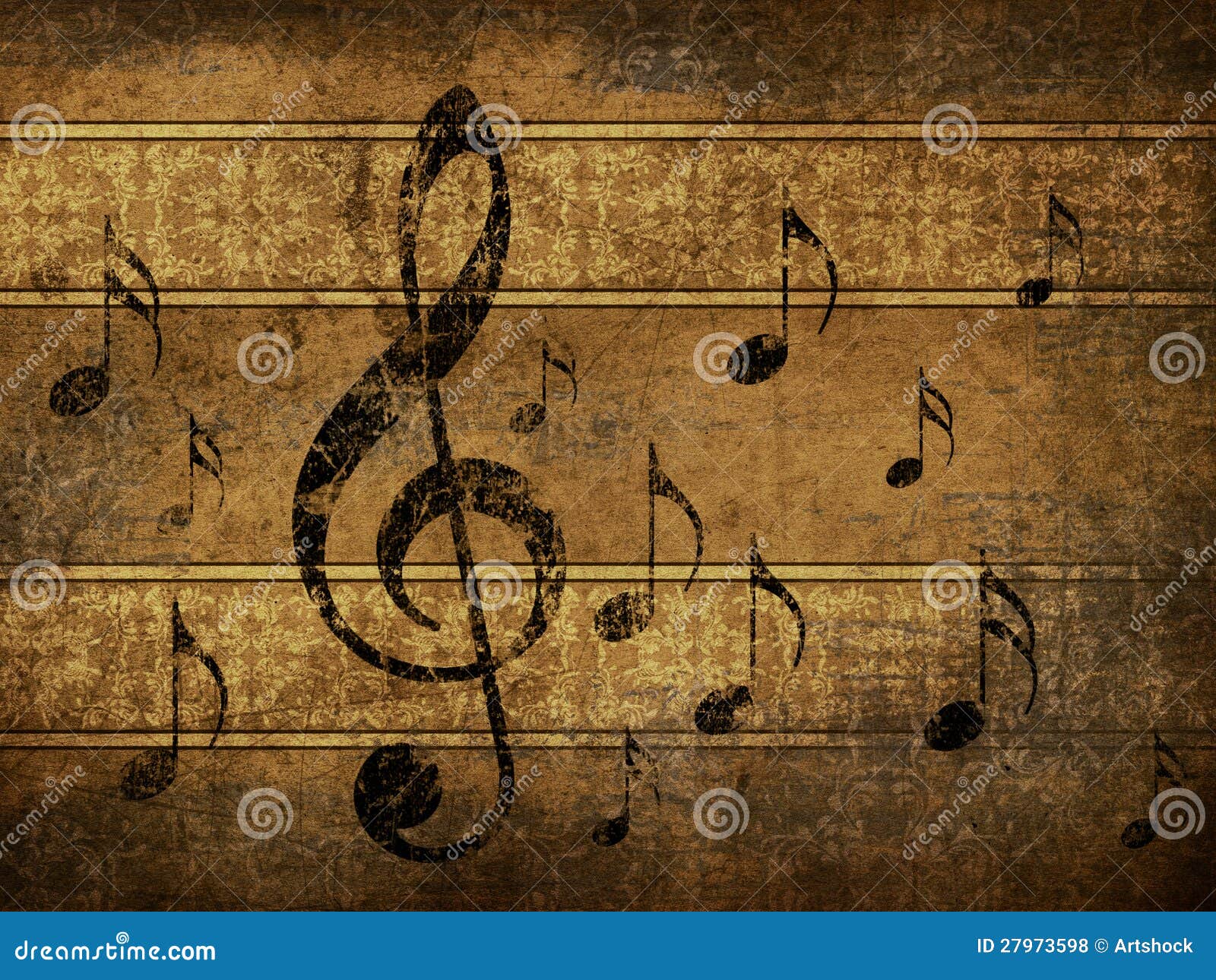 Vintage musical background stock illustration. Illustration of musical ...