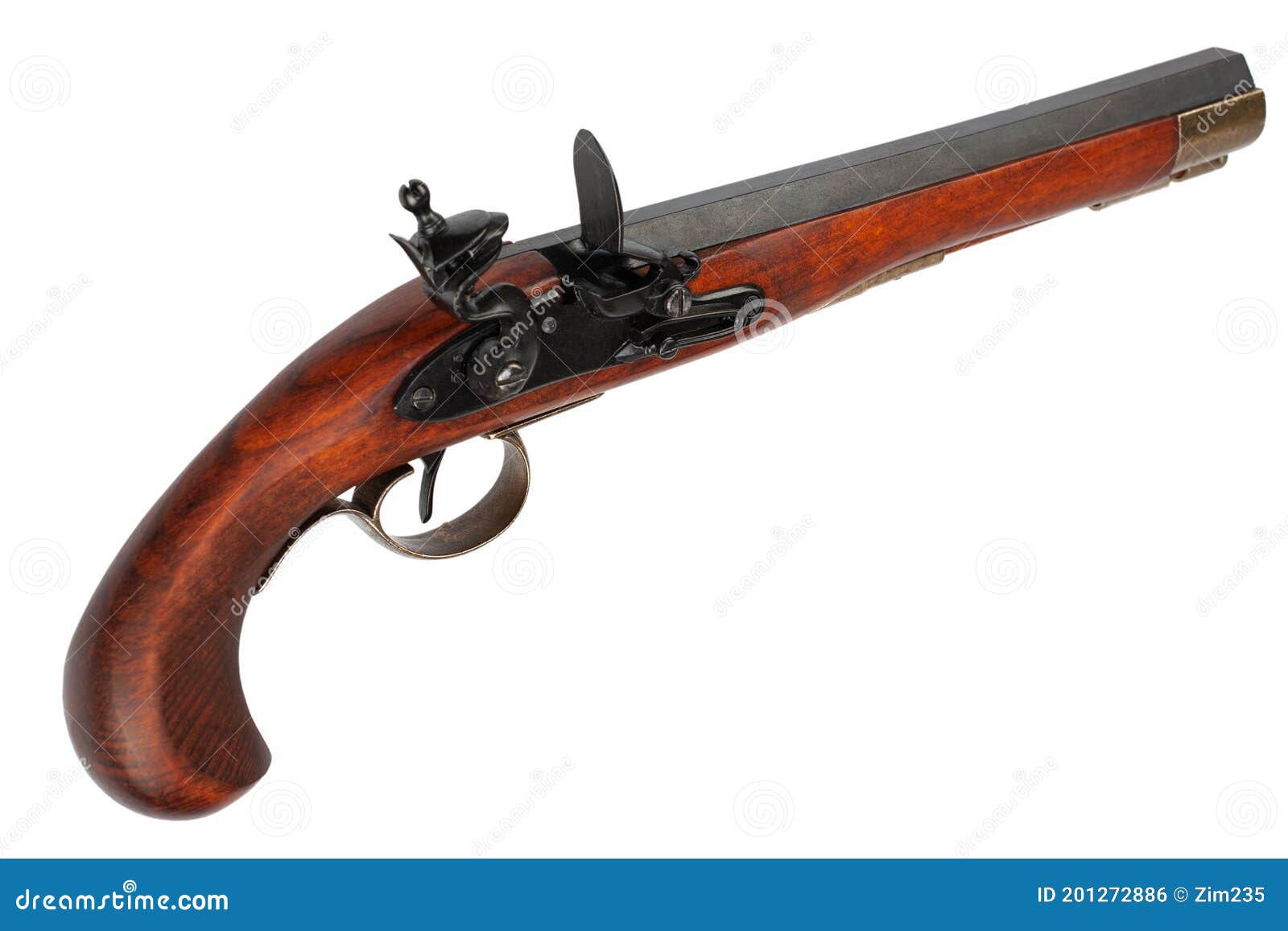 Vintage Muzzleloader Flintlock Pistol Royalty-Free Stock Photo ...