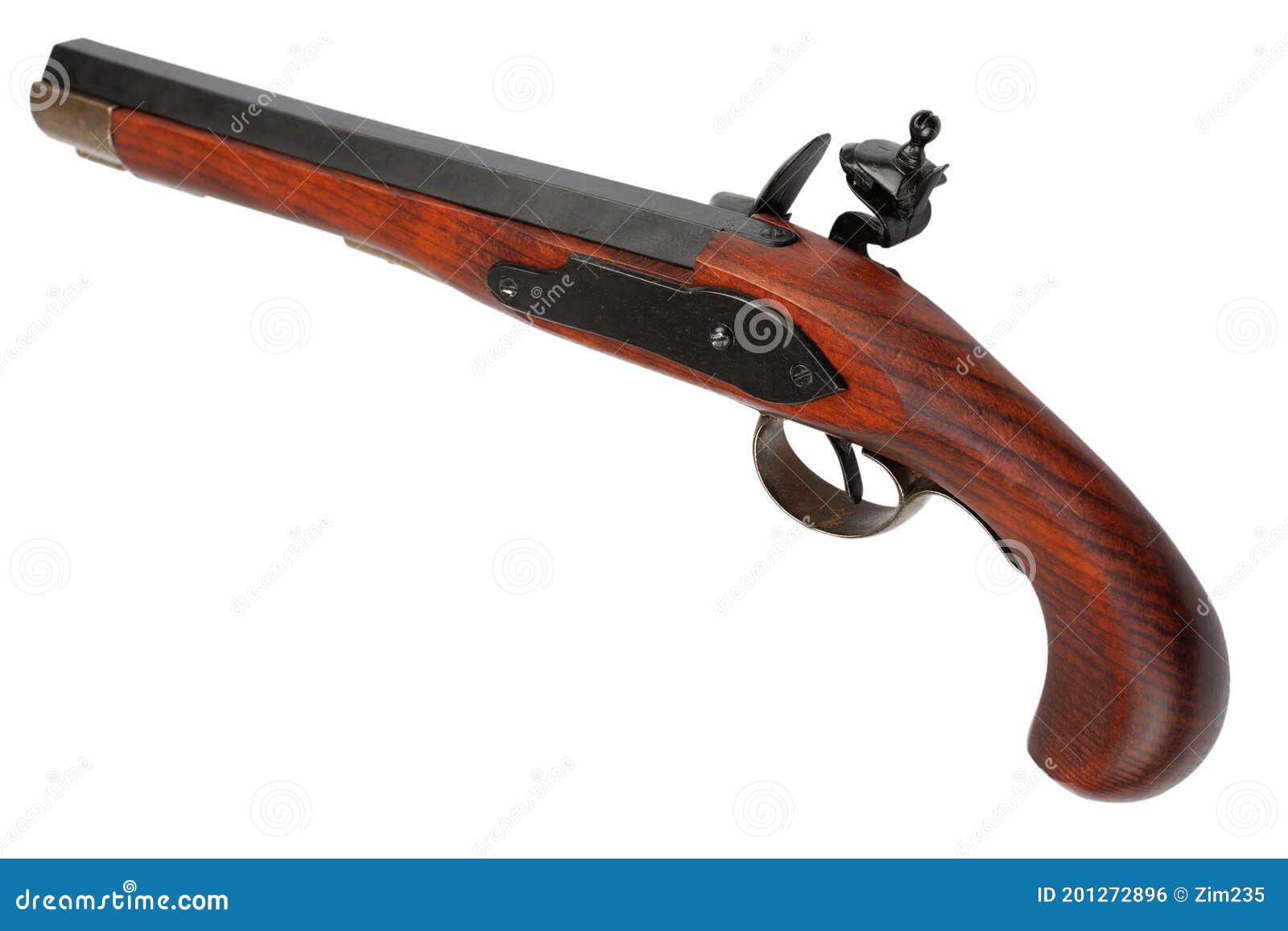 Vintage Muzzleloader Flintlock Pistol Stock Photo - Image of duel ...