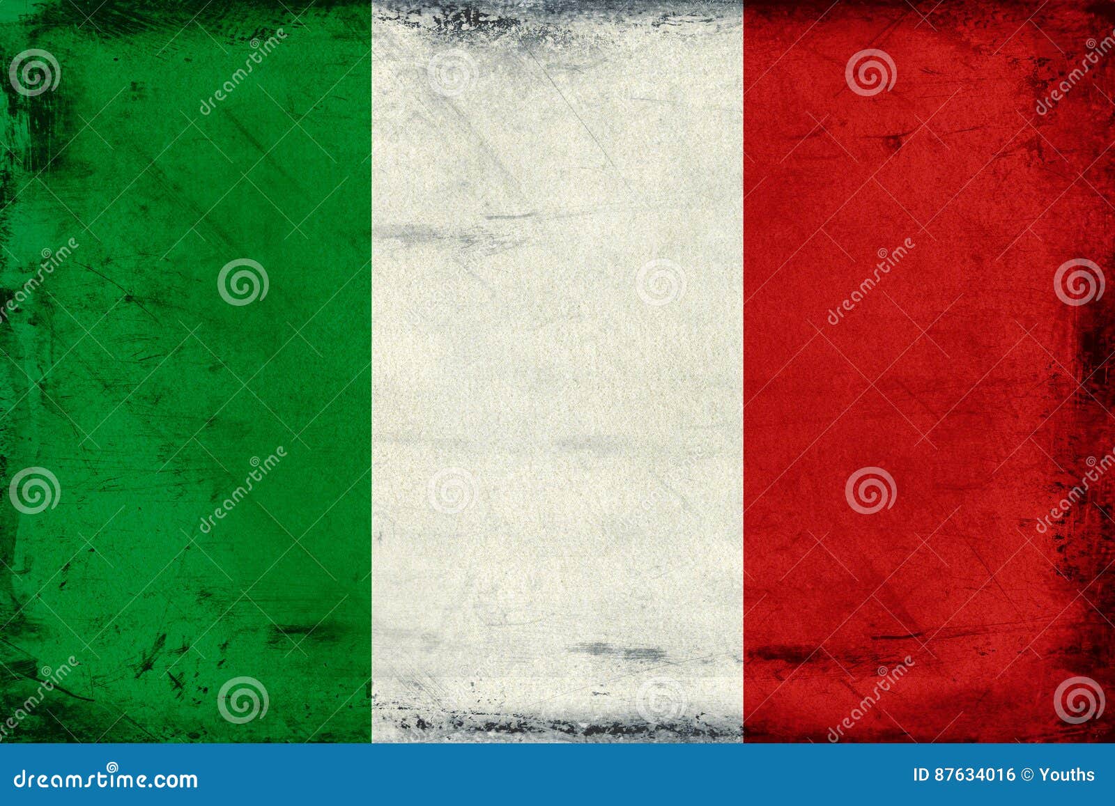 Vintage National Flag of Italy Background Stock Illustration ...