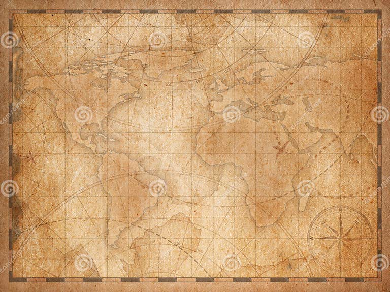 Vintage Nautical Map Background Stock Illustration - Illustration of ...