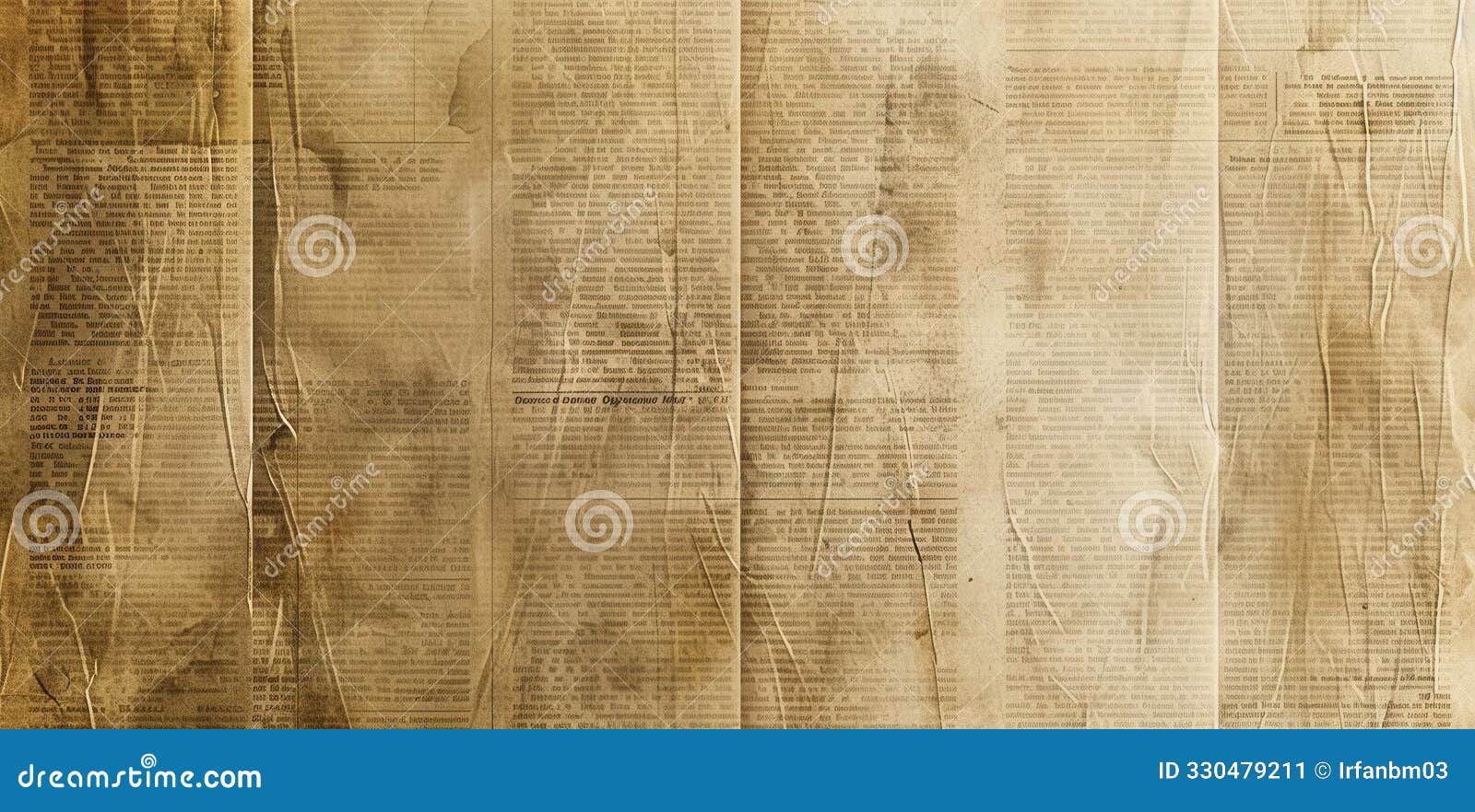 Vintage Newspaper Texture. Old-fashioned Reading Material Concept Stock ...