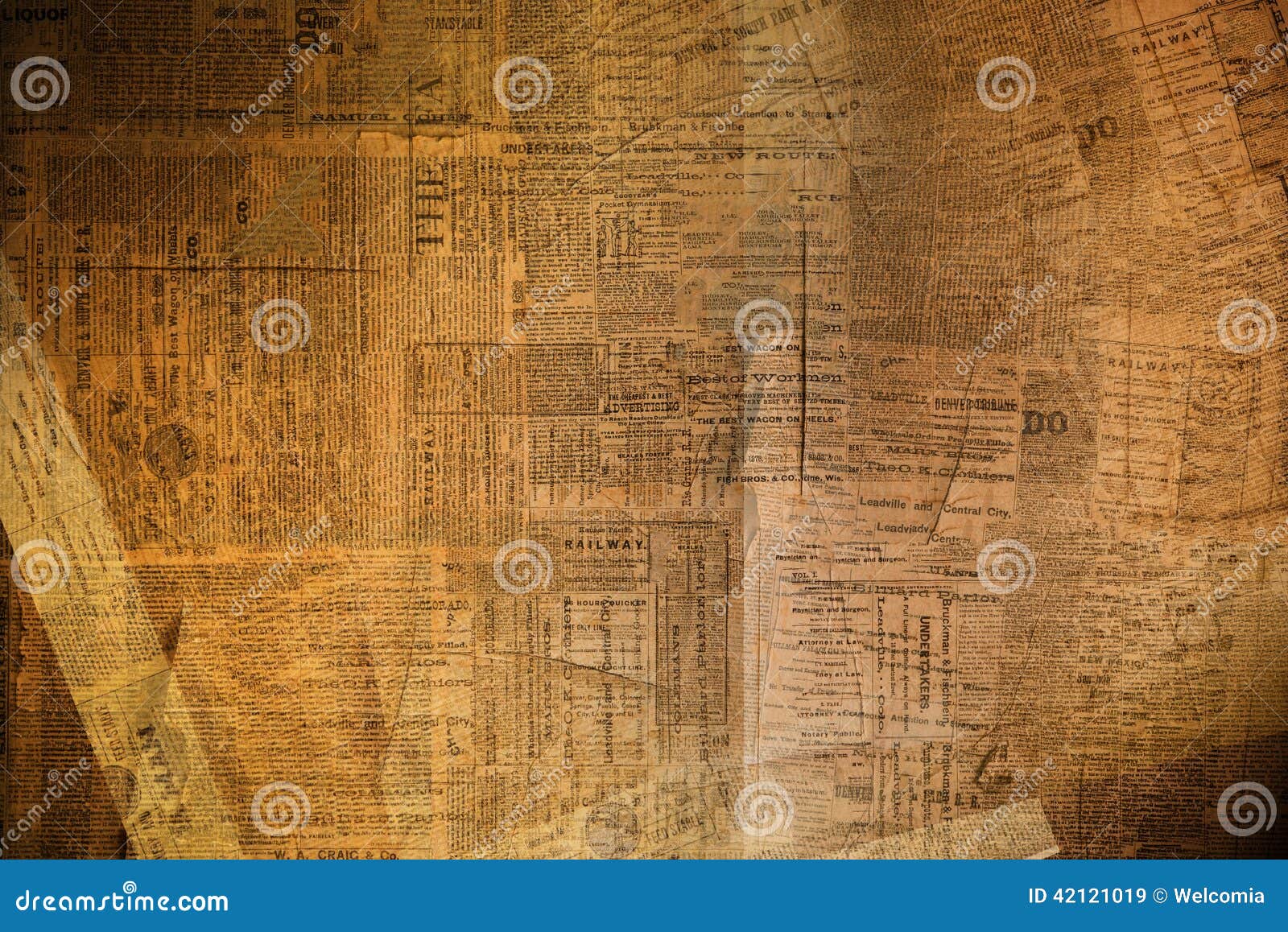Vintage Newspapers Background Stock Image - Image of background, design ...