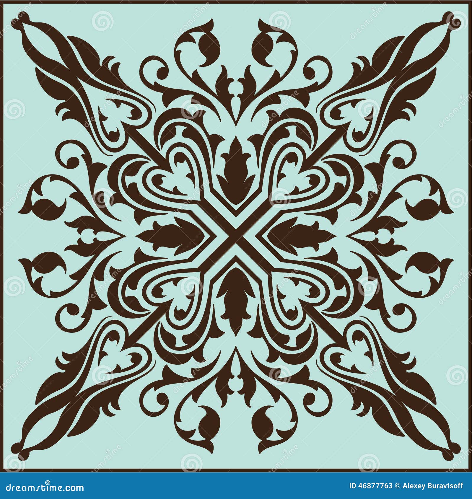 Vintage nice element stock vector. Illustration of pattern - 46877763