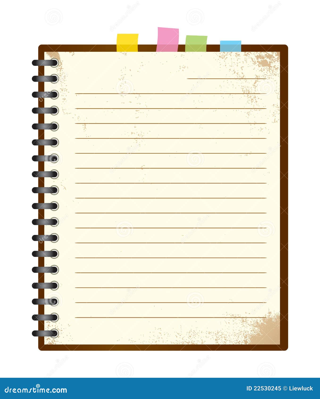 Vintage note pad stock vector. Illustration of concept - 22530245