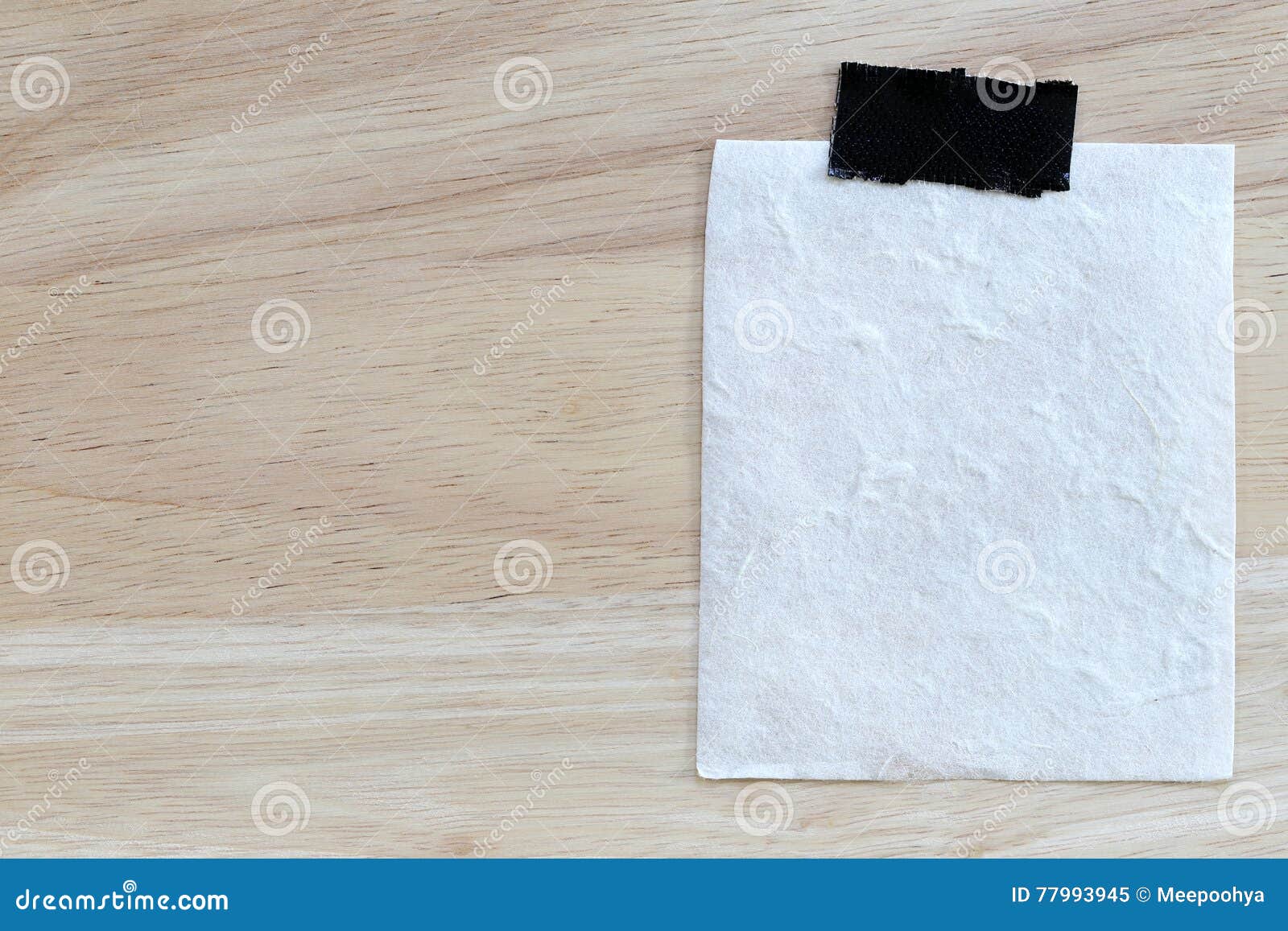 Vintage of Note Paper on Wooden Background and Copy Specs. Stock Image ...