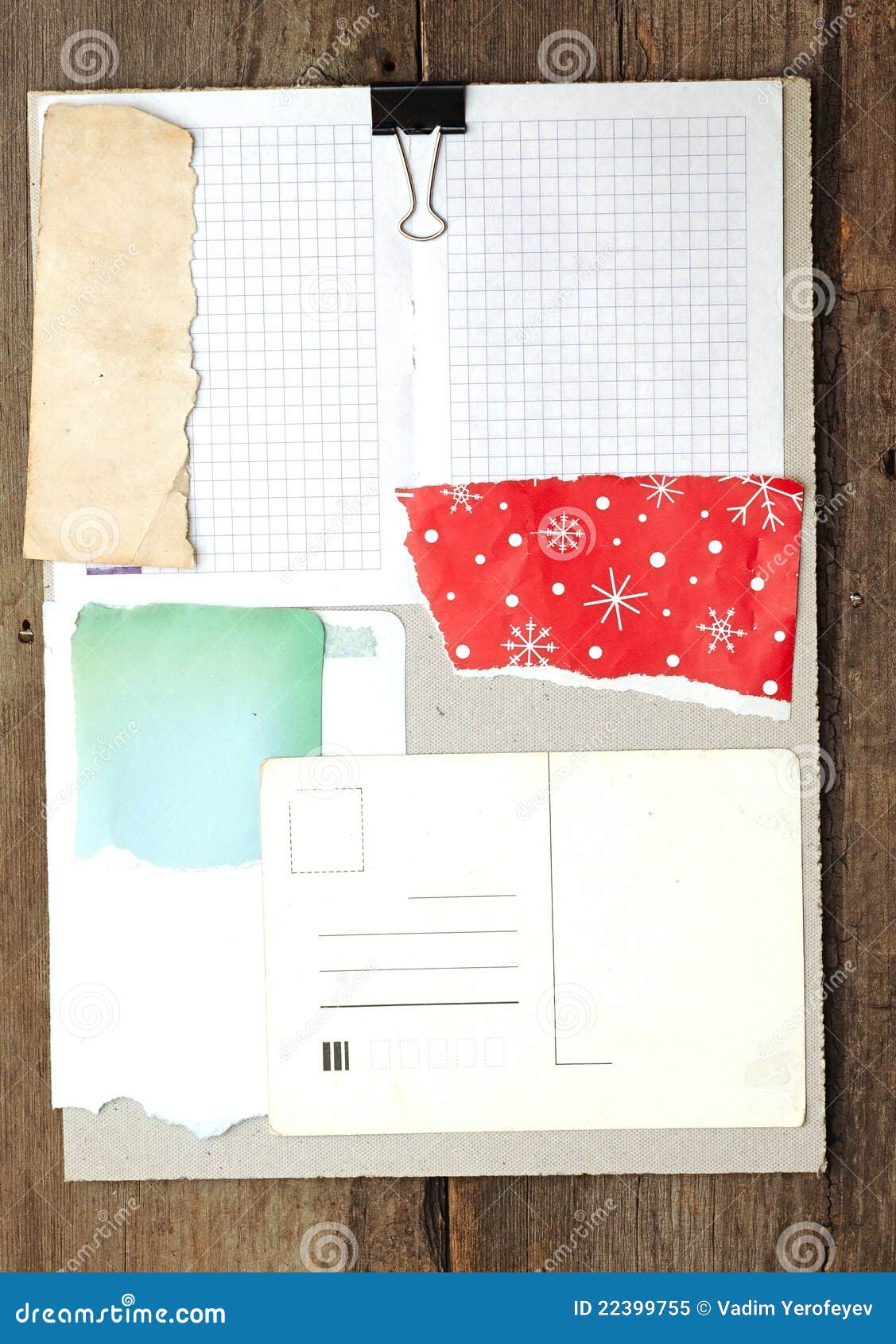 Vintage Notes on Grey Cardboard Stock Image - Image of posting ...